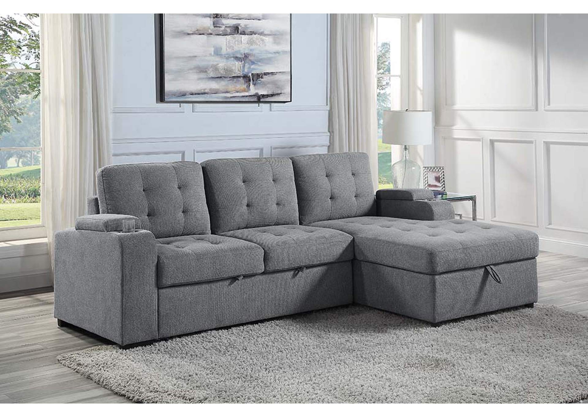 Kabira Sectional Sofa W Sleeper Storage