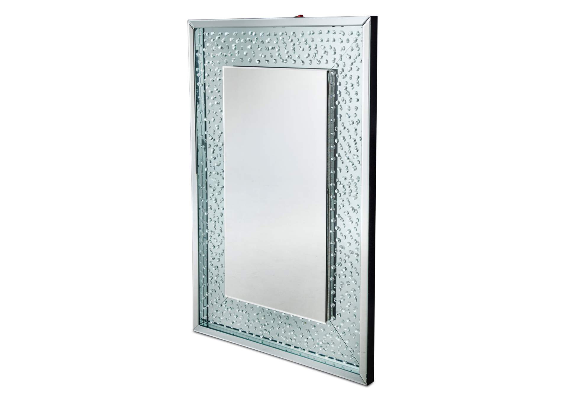 Montreal Crystal Framed Wall Mirror with LED Lighting