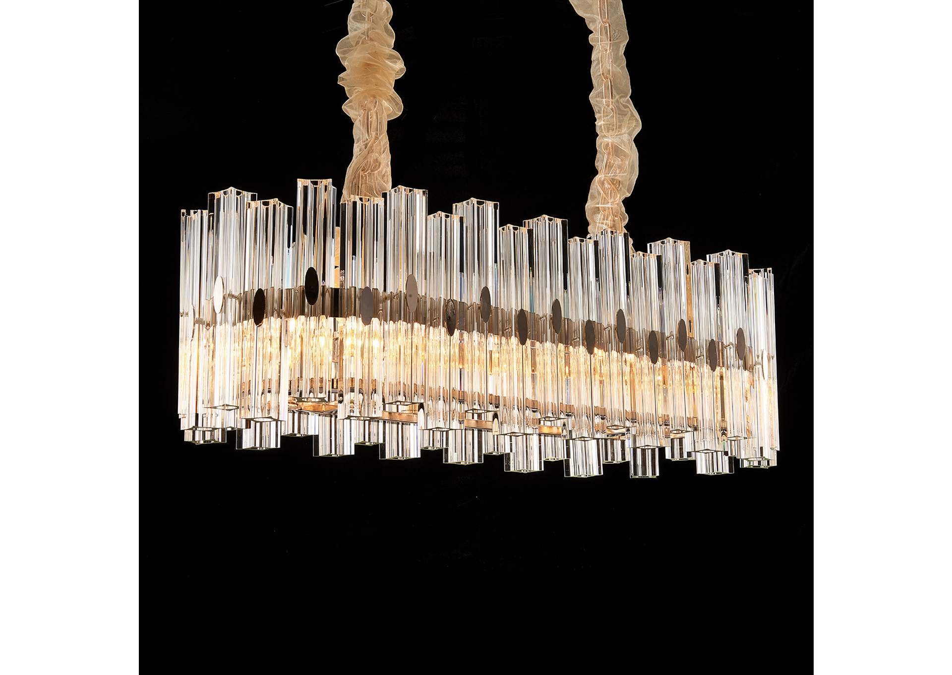 Balcony Ten-Light Oblong Chandelier