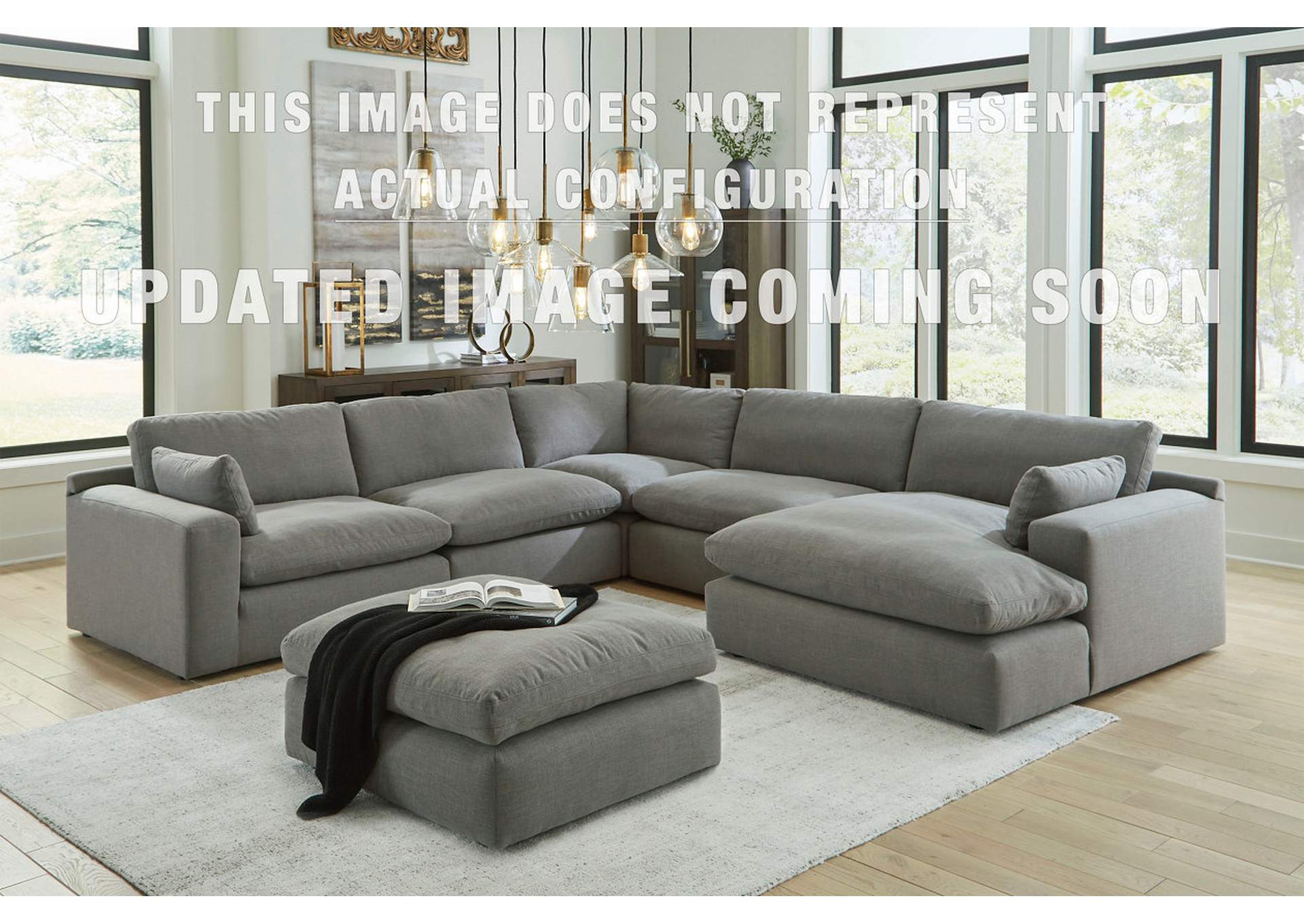 Elyza 5 Piece Sectional with Ottoman