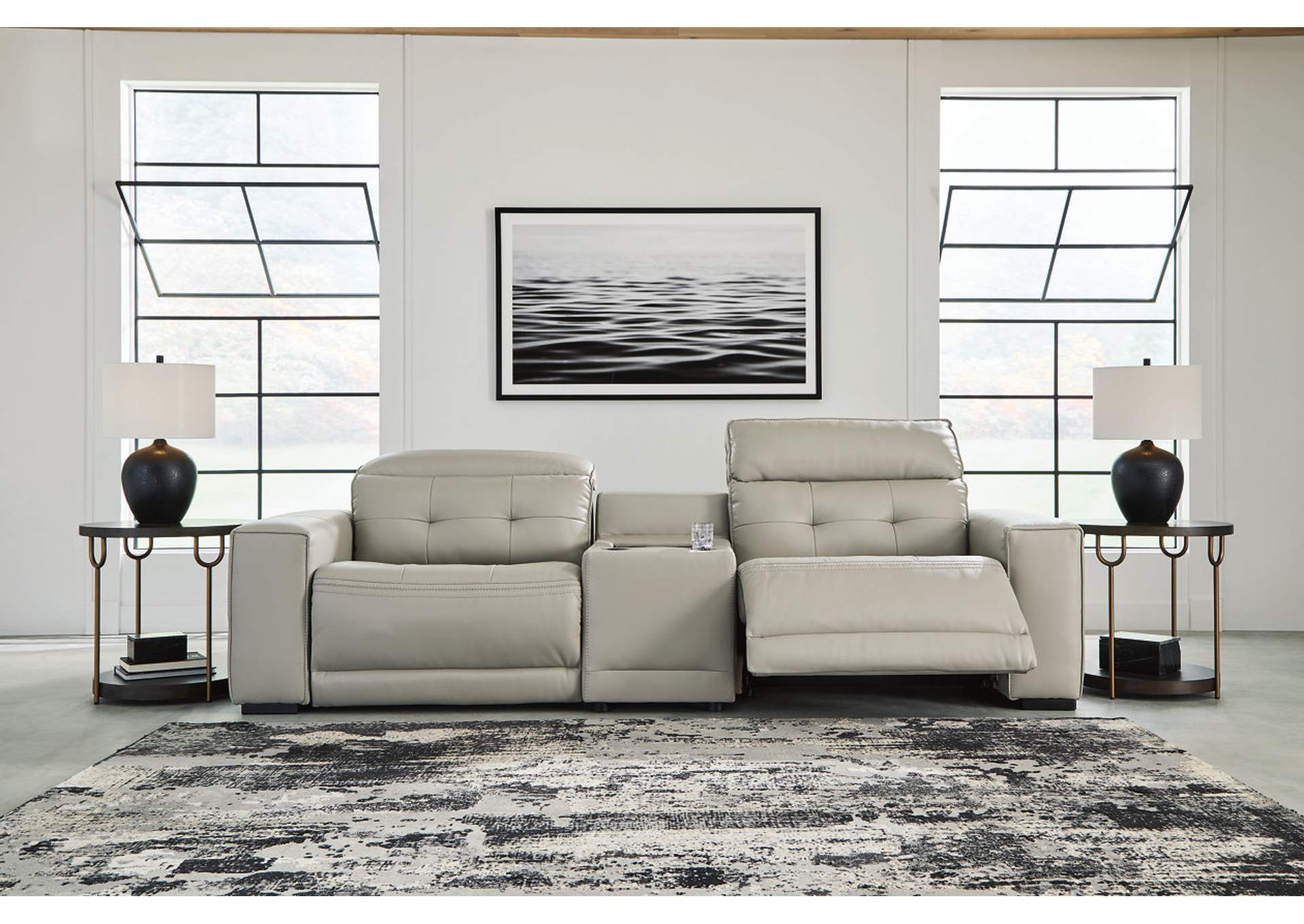 Power Reclining Sofa With Console | Cabinets Matttroy