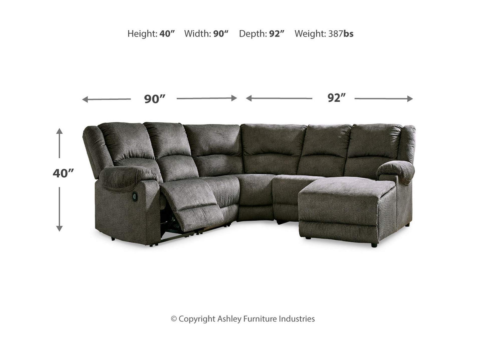 Benlocke 5-Piece Reclining Sectional with Chaise