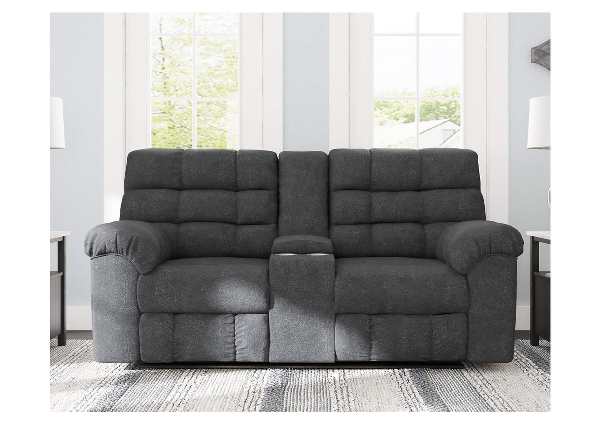 Wilhurst Reclining Loveseat with Console