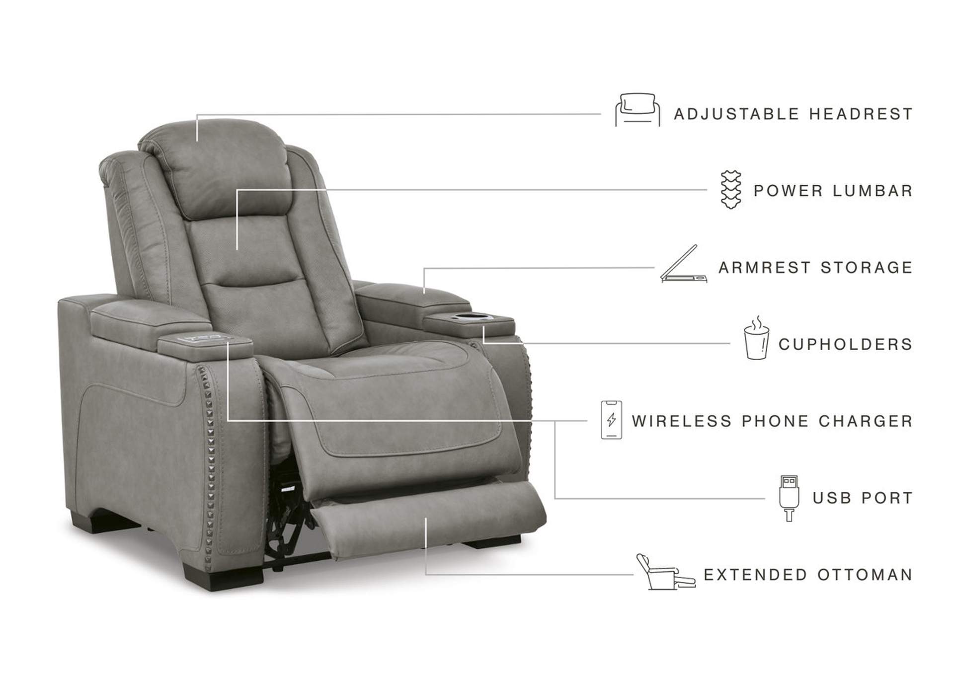 The Man-Den Triple Power Reclining Sofa, Loveseat and Recliner