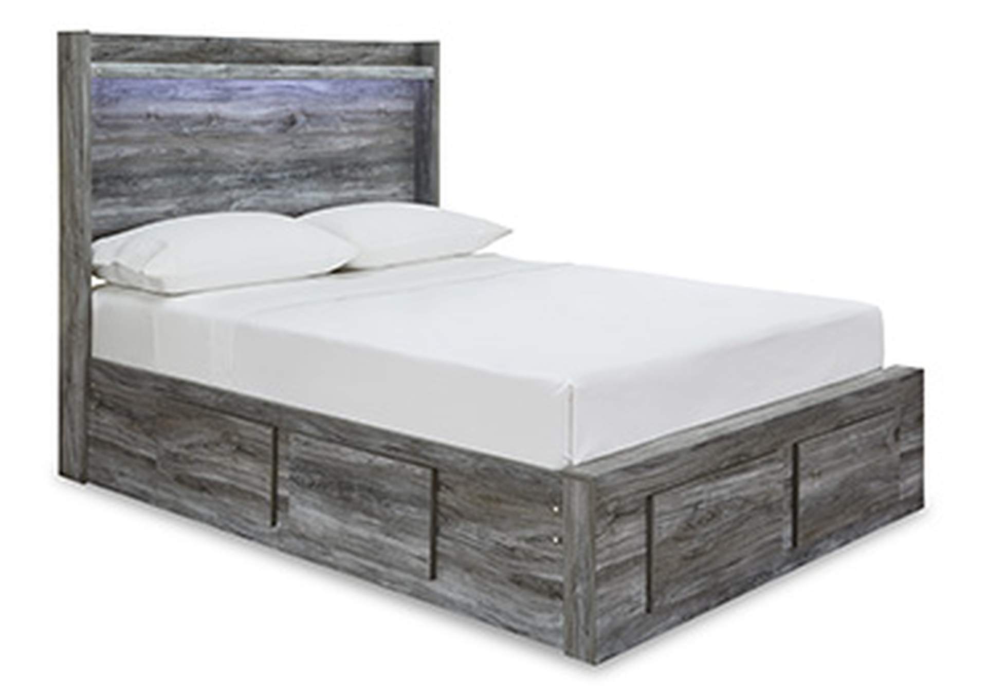 Baystorm Full Panel Bed with 4 Storage Drawers