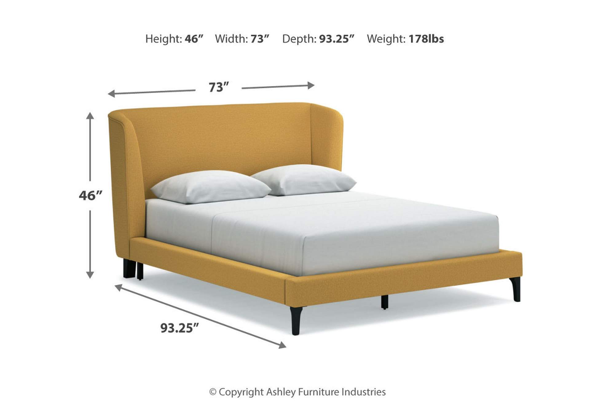 Maloken Queen Upholstered Bed with Roll Slats