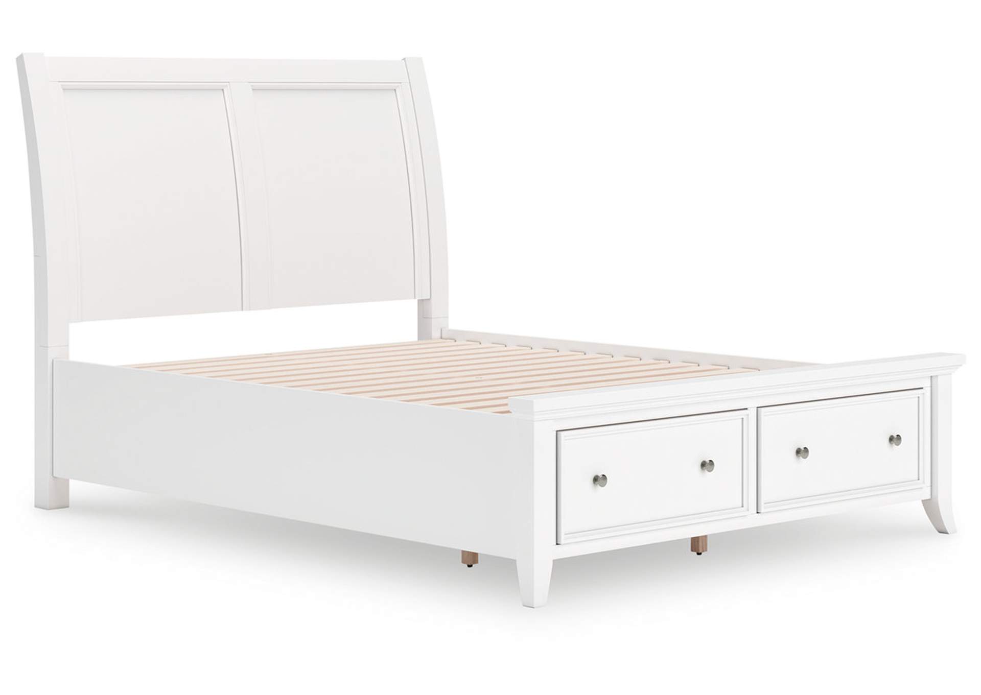 Trulani Queen Sleigh Storage Bed with 2 Nightstands
