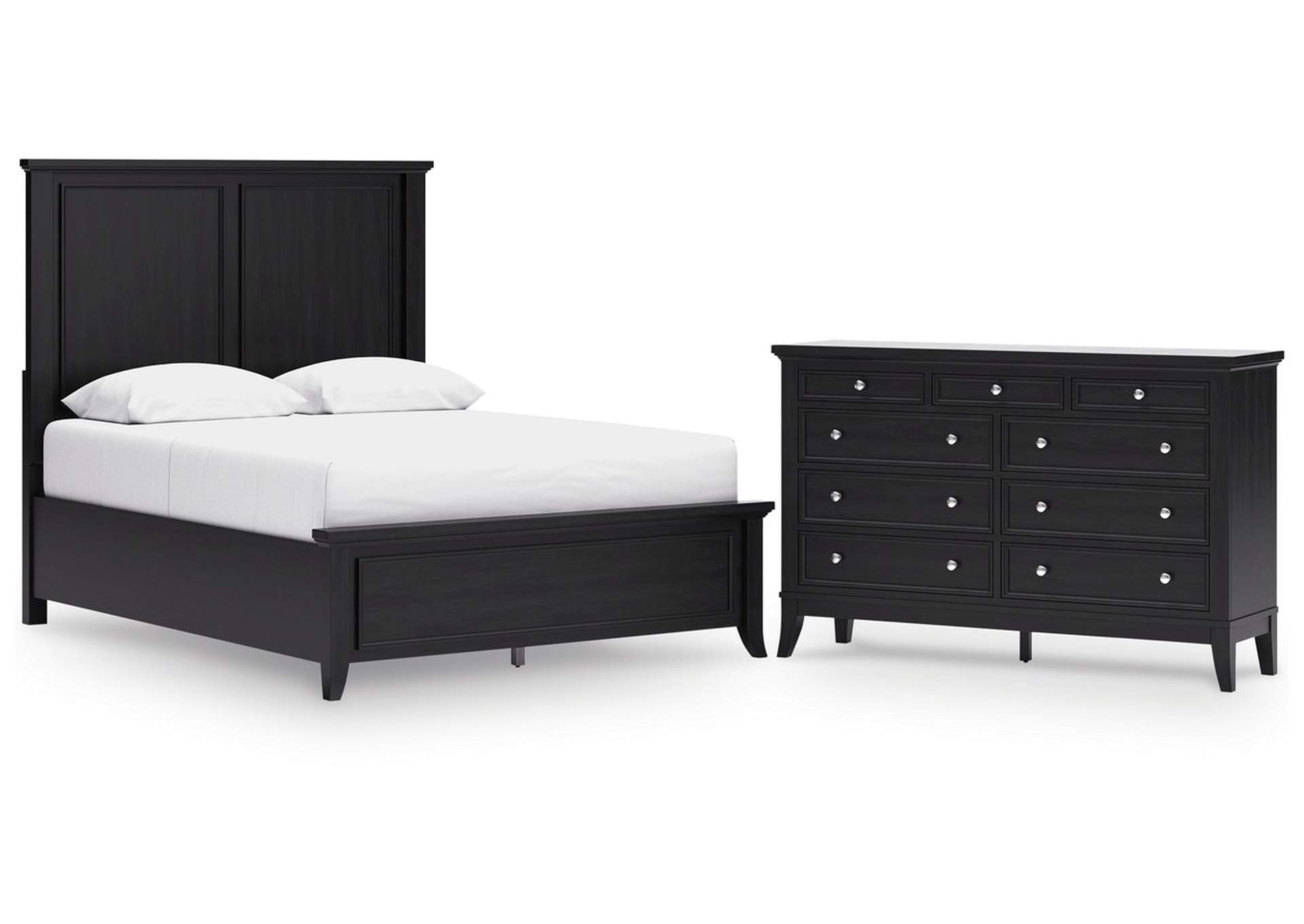 Bambori Queen Panel Bed with Dresser
