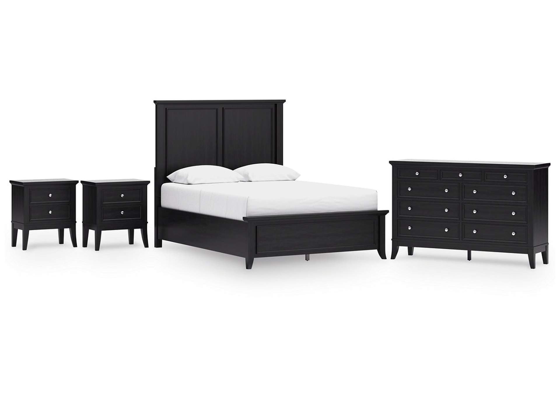 Bambori Queen Panel Bed with Dresser and 2 Nightstands