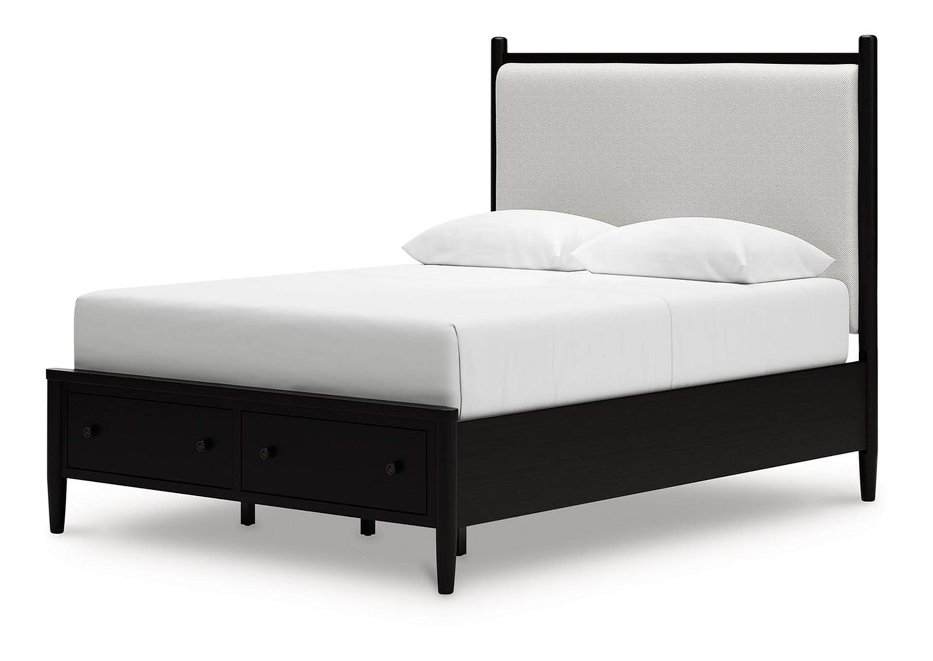 Portdown Queen Upholstered Panel Storage Bed