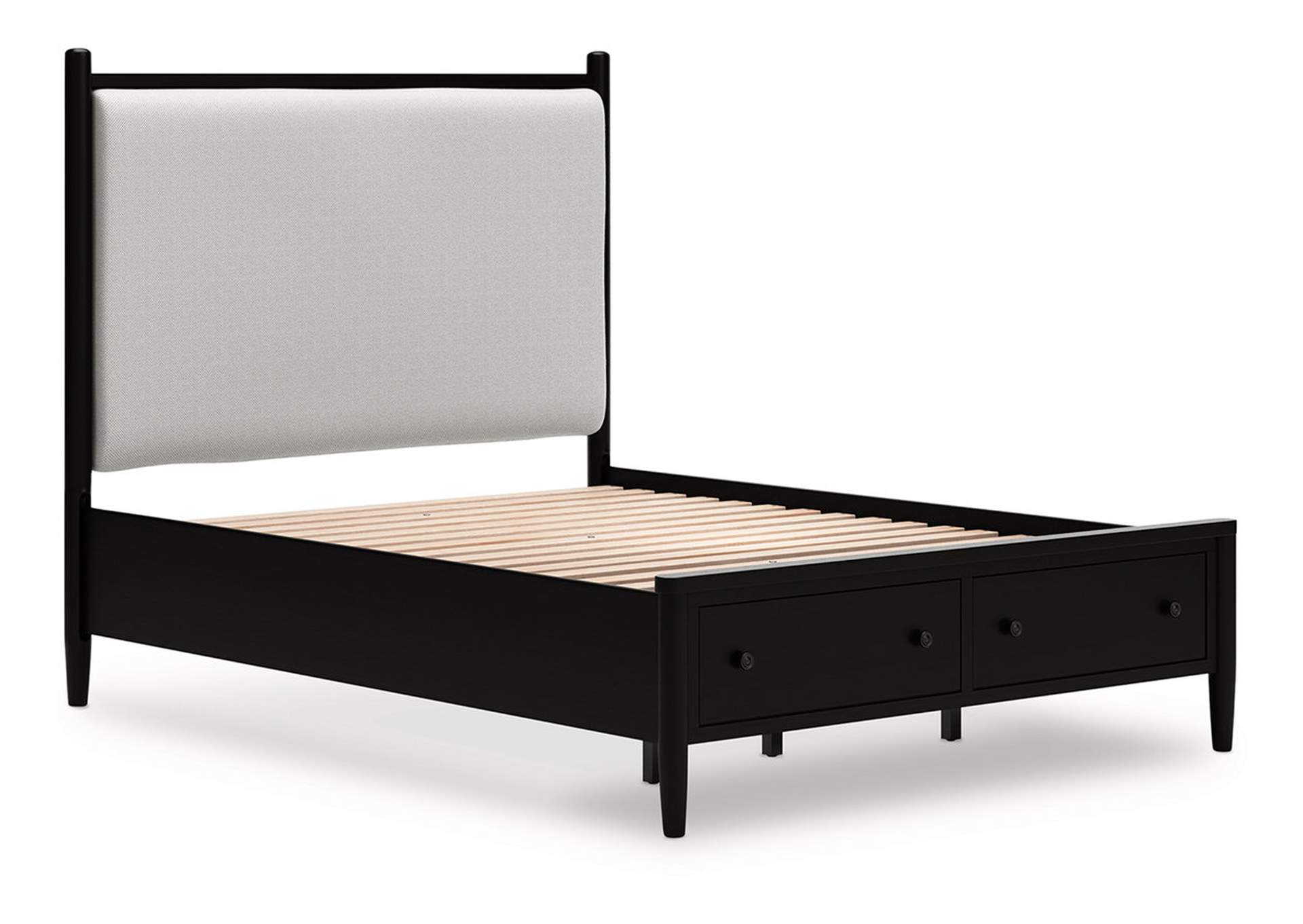 Portdown Queen Upholstered Panel Storage Bed
