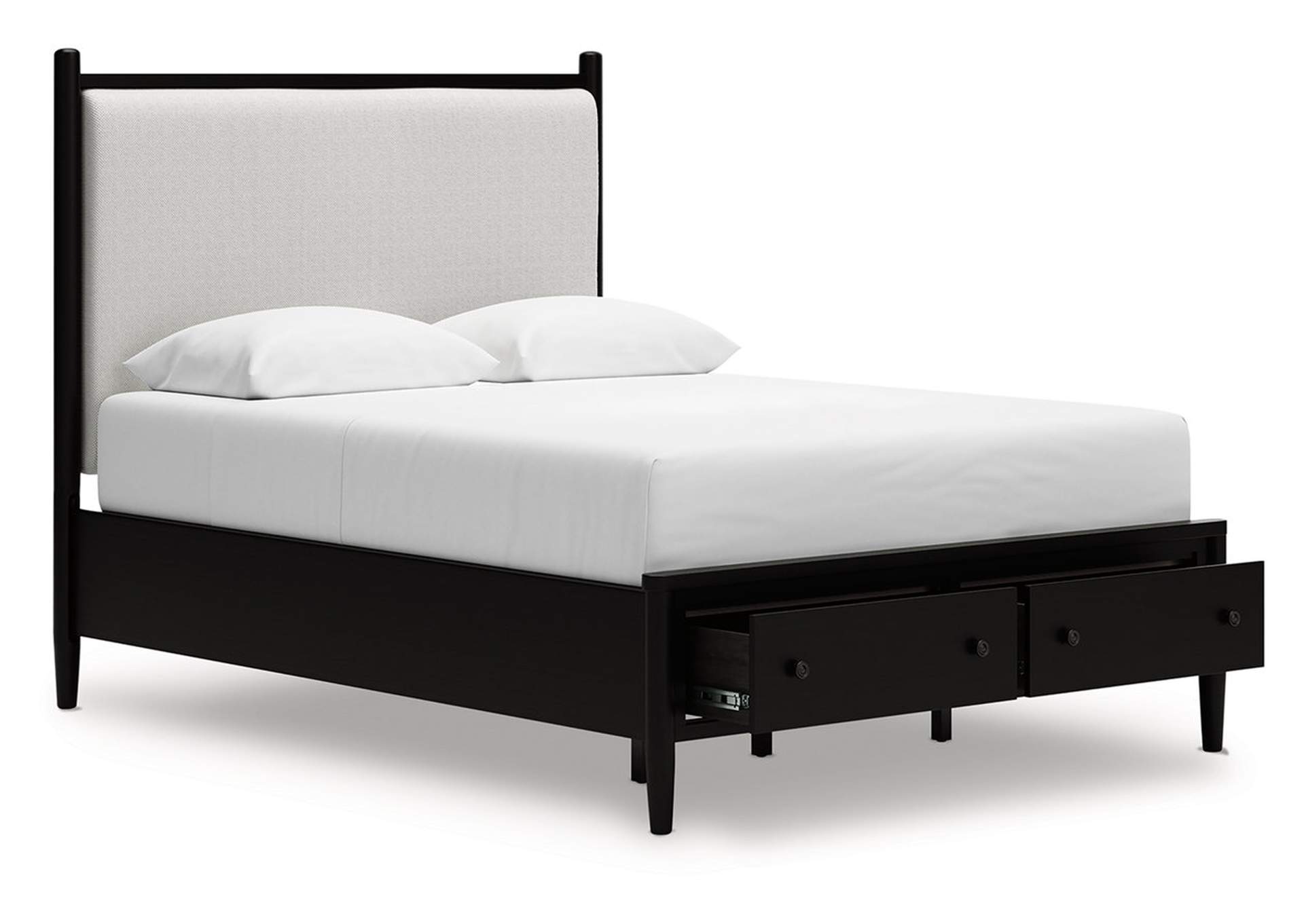 Portdown Queen Upholstered Panel Storage Bed