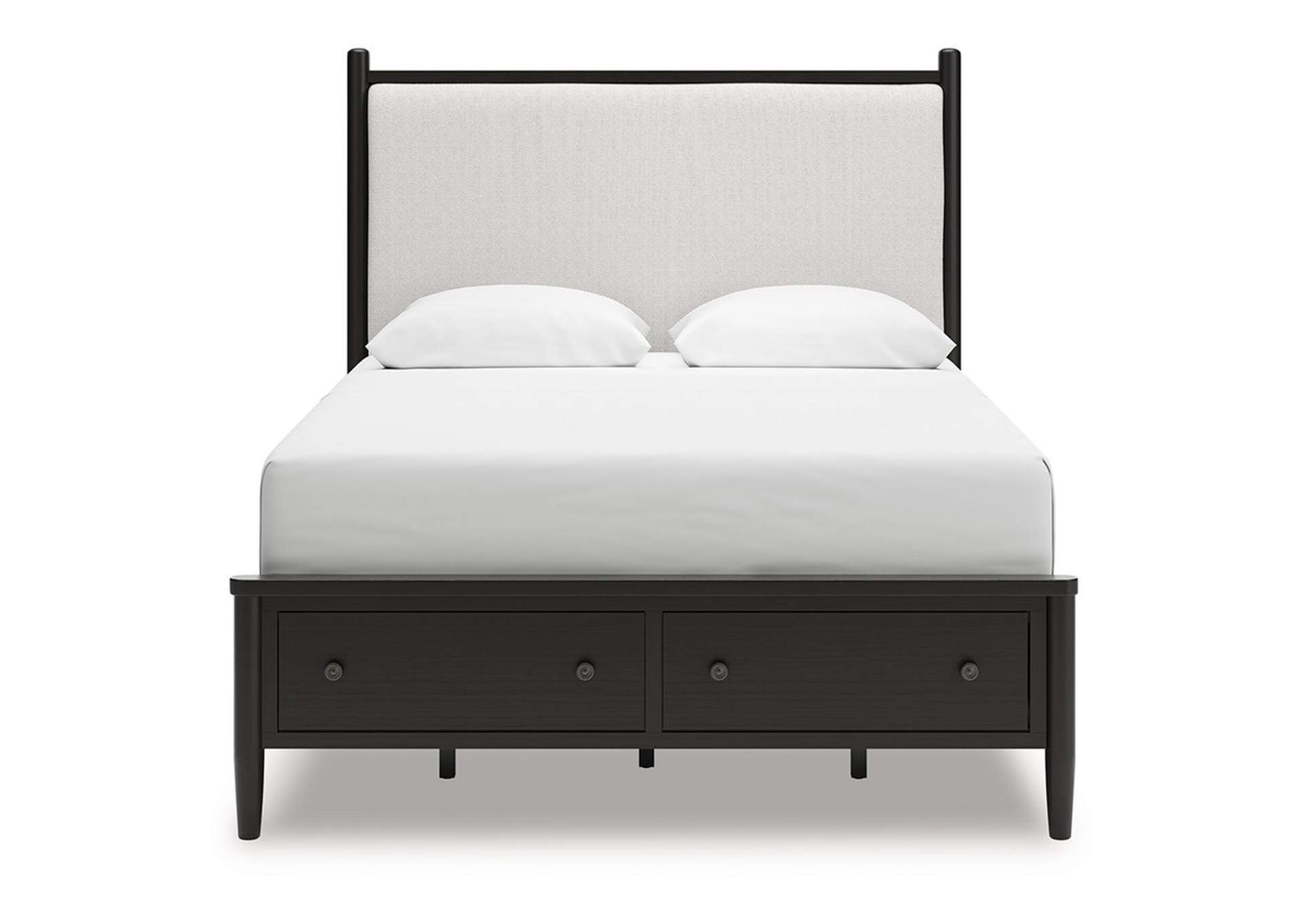 Portdown Queen Upholstered Panel Storage Bed