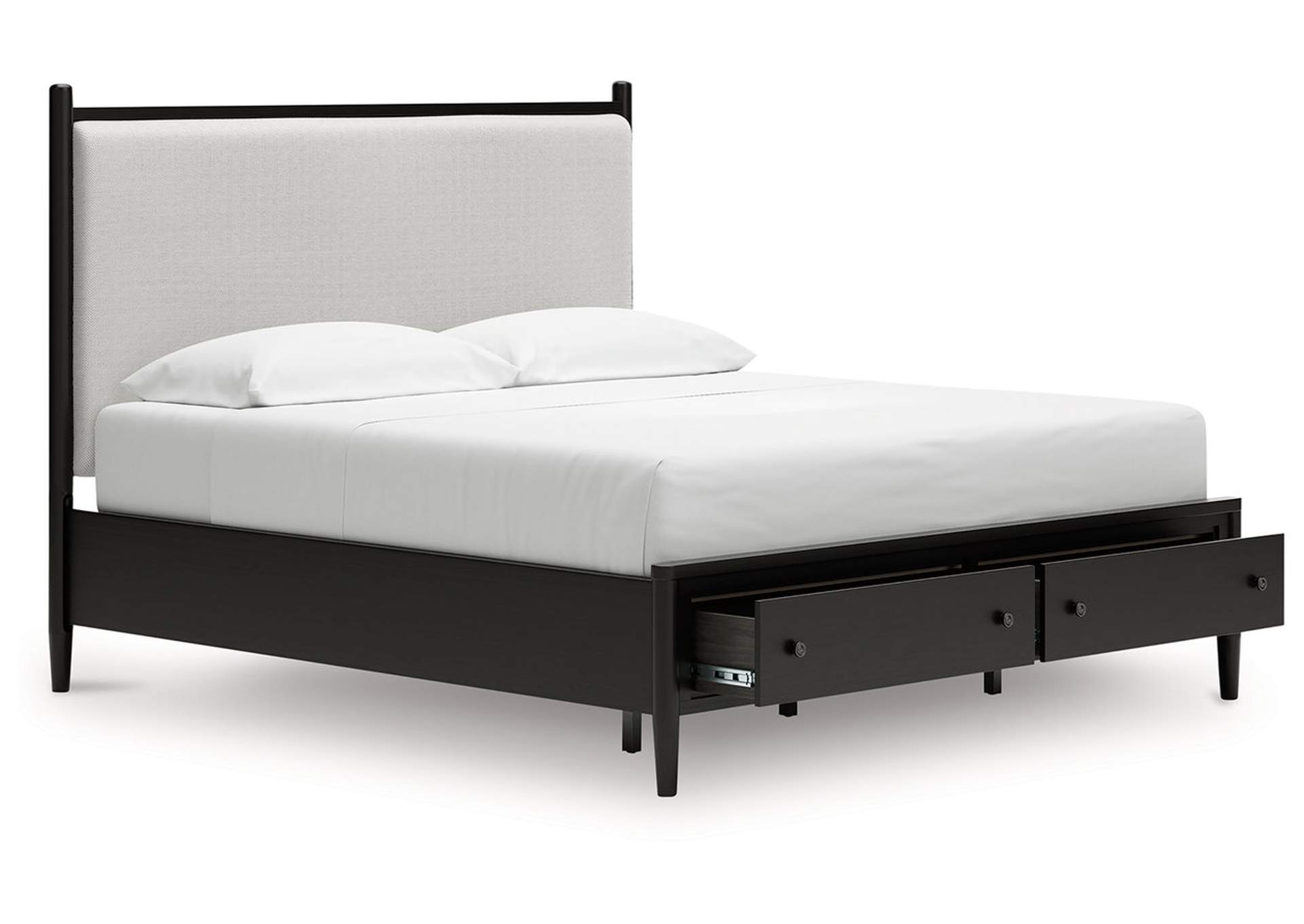 Portdown King Upholstered Panel Storage Bed