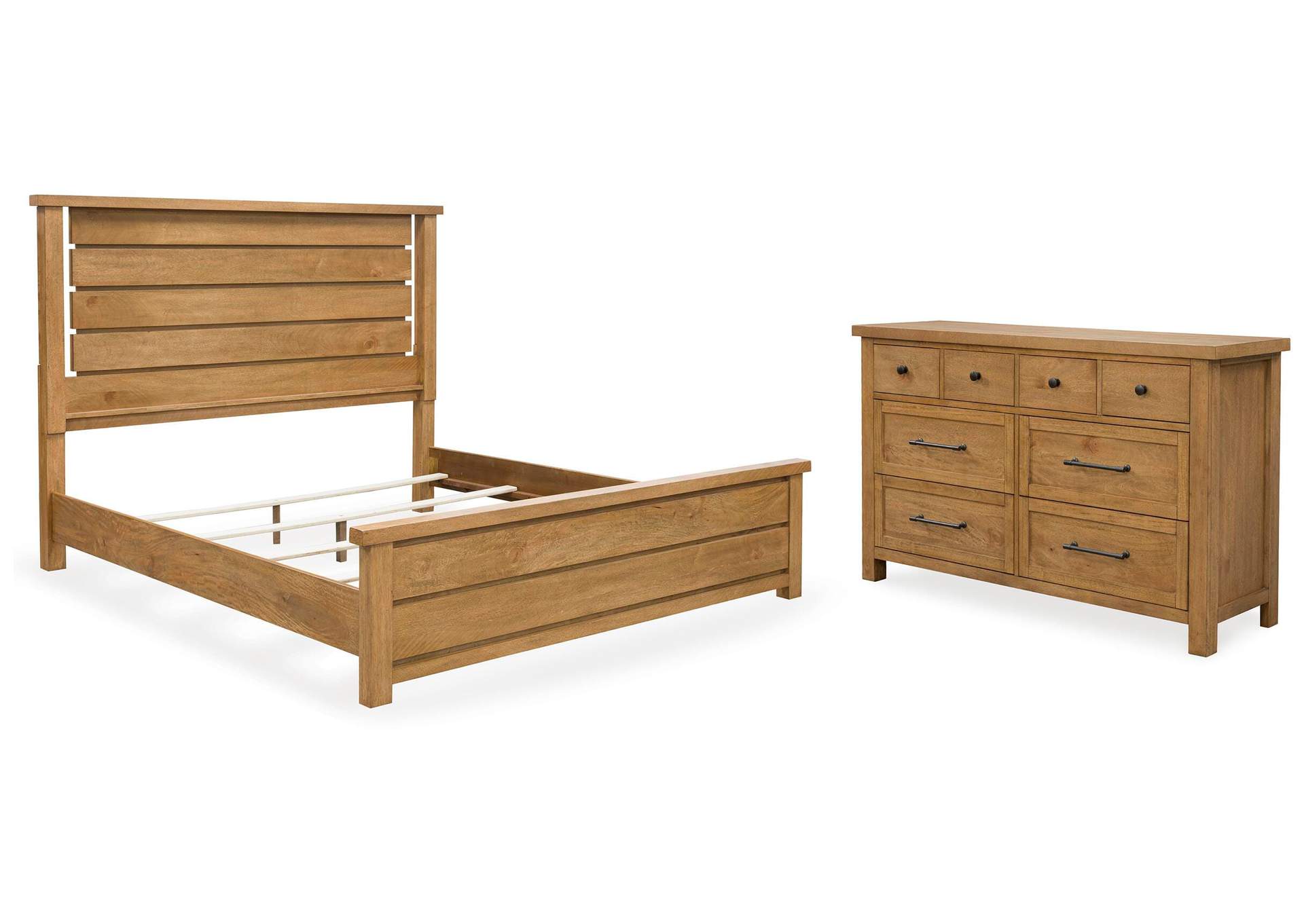 Kristiland King Panel Bed with Dresser