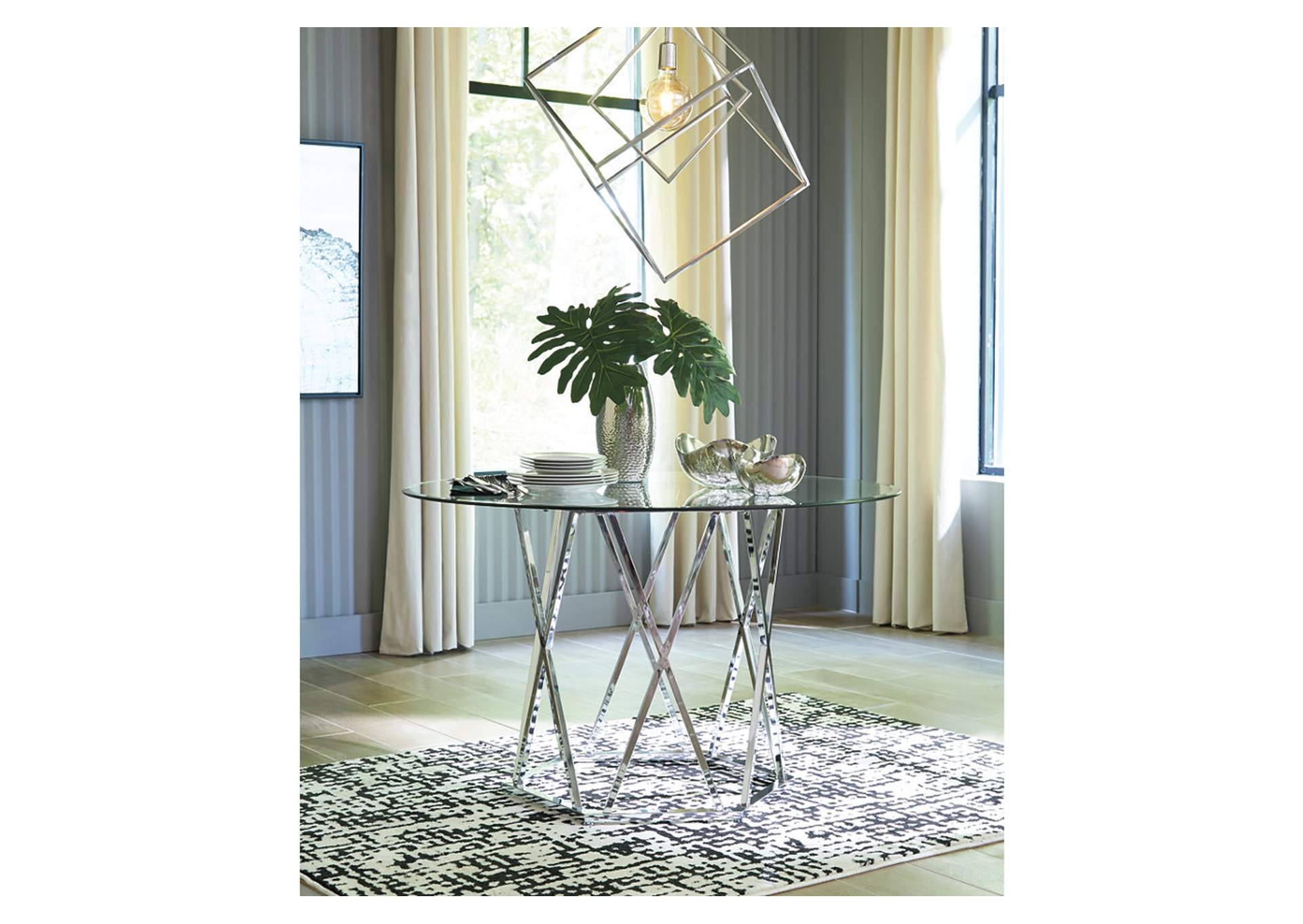 Madanere Dining Table and 4 Chairs Set