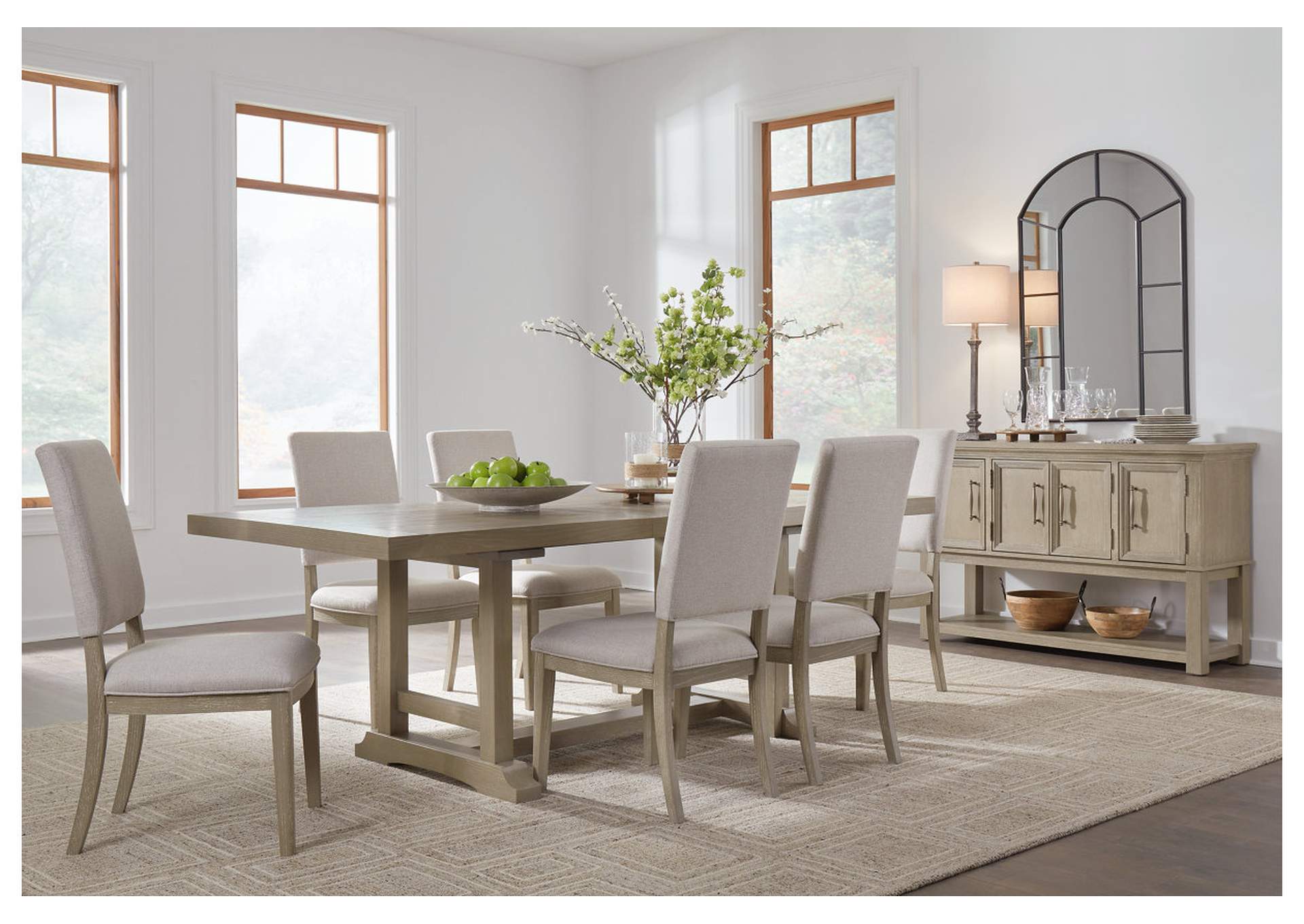 Vallardia Dining Table and 6 Chairs with Storage