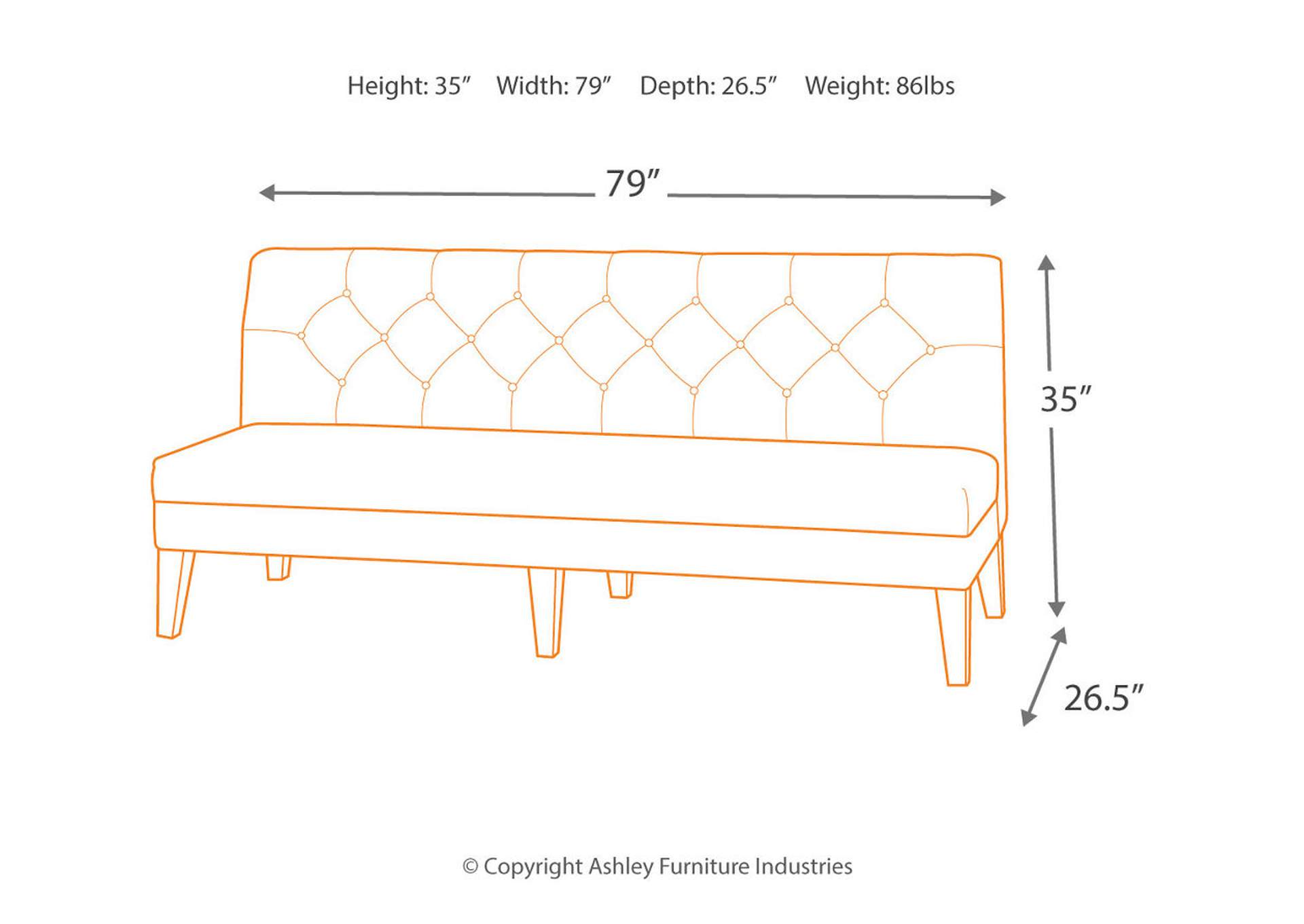 Tripton Dining Bench