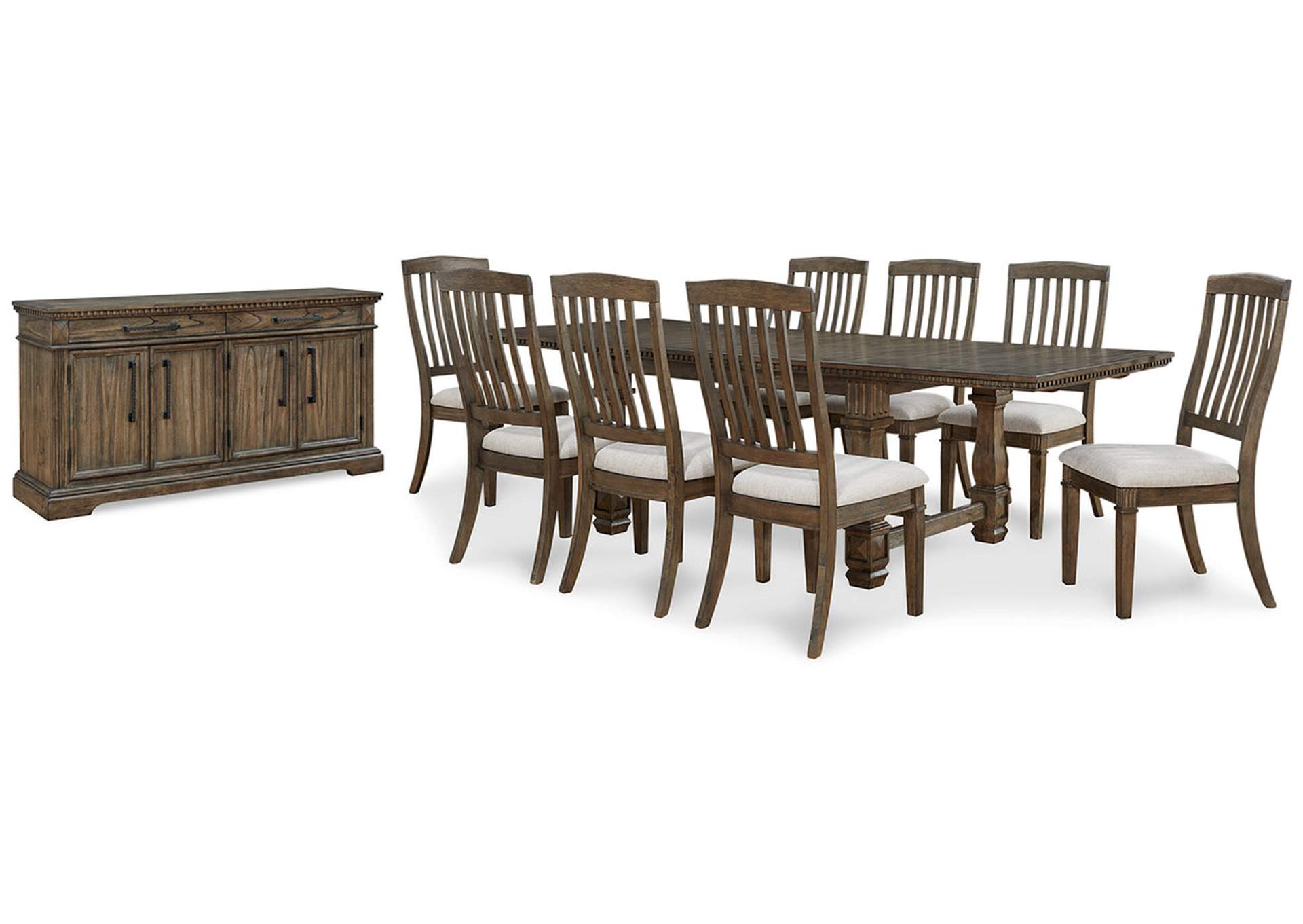 Markenburg Dining Table and 8 Chairs with Storage