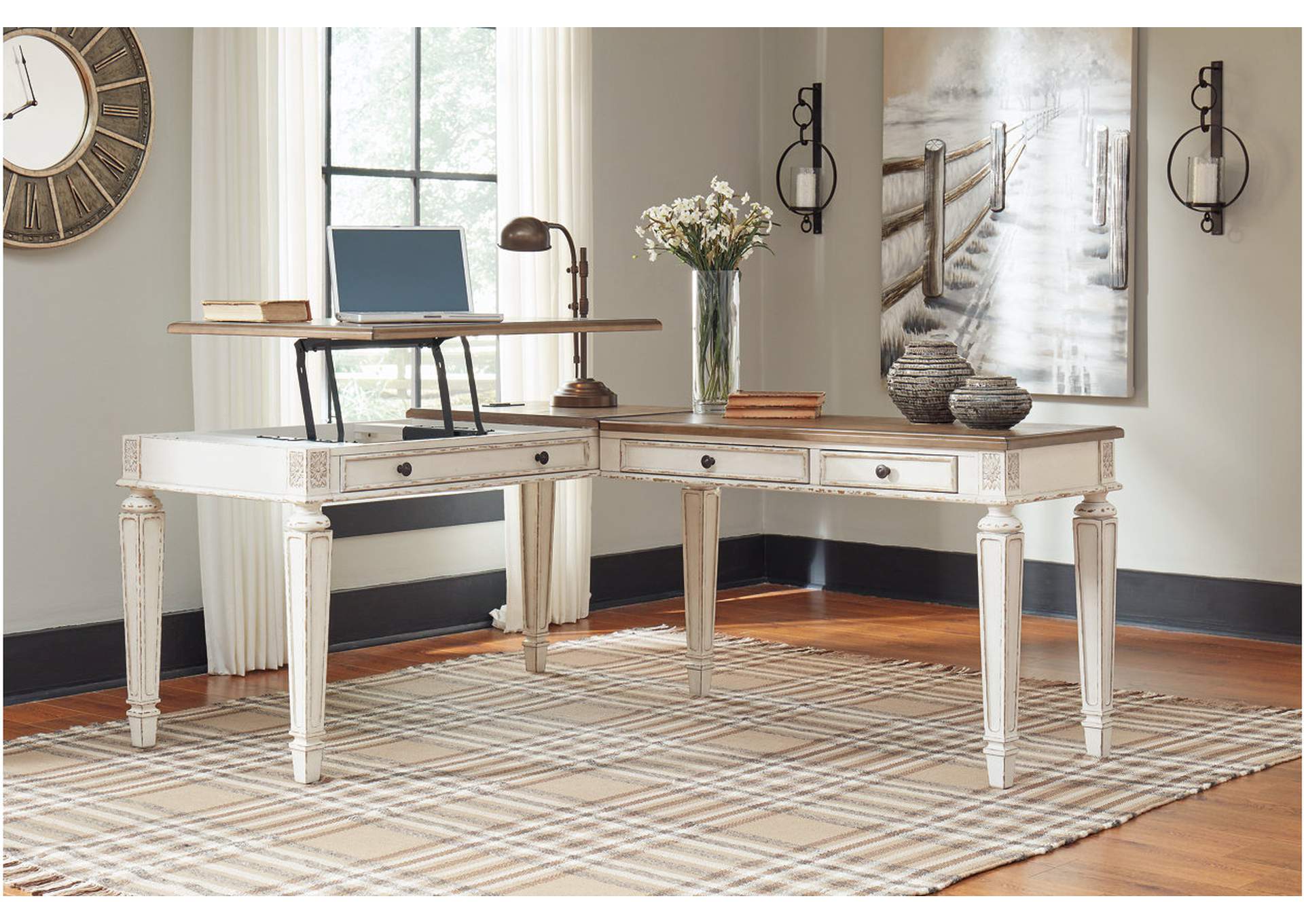Realyn 2-Piece Home Office Lift Top Desk