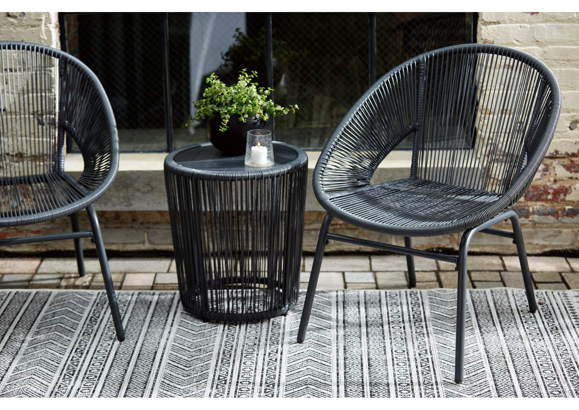 Mandarin Cape Outdoor Table and Chairs (Set of 3)