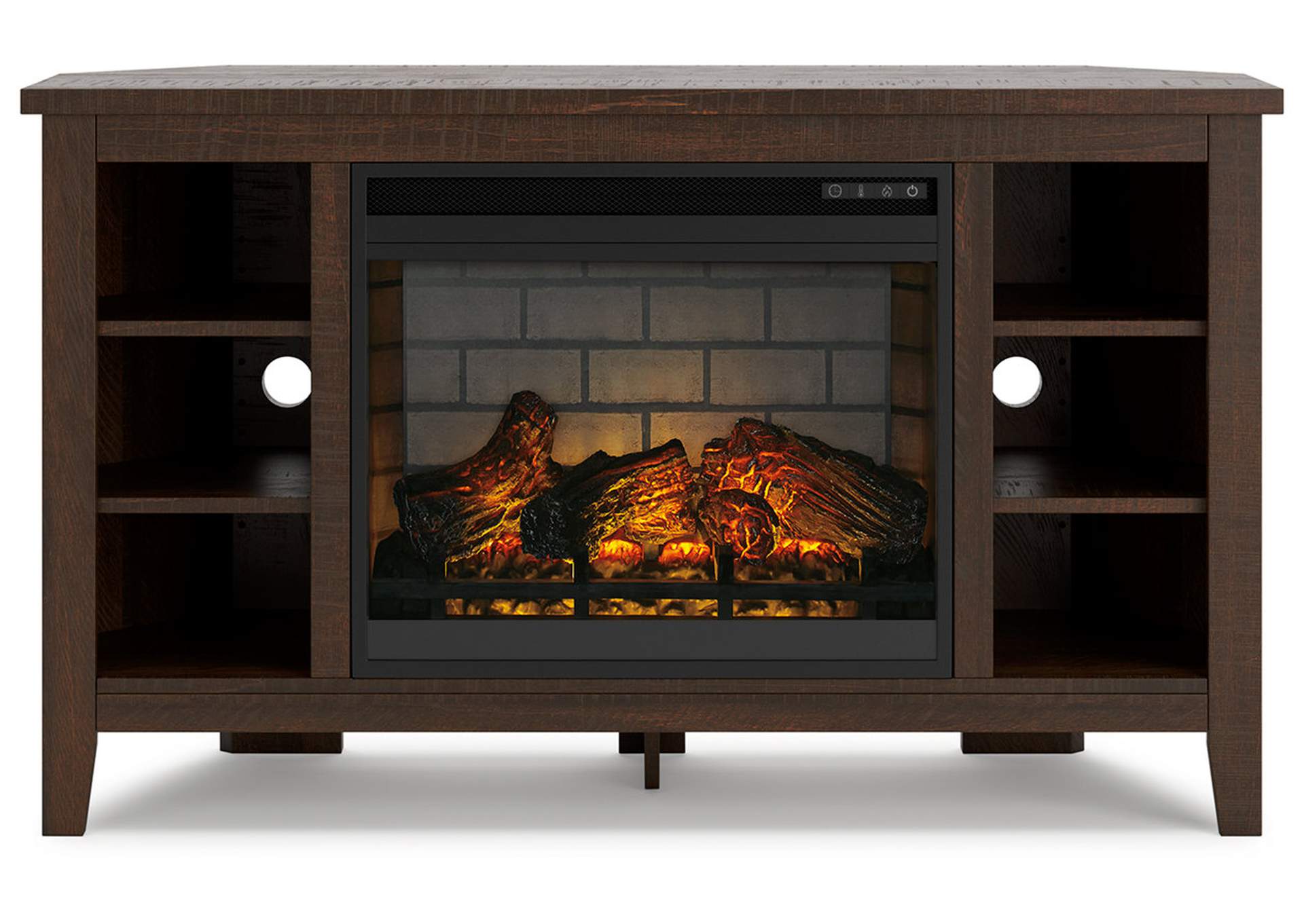 Camiburg Corner TV Stand with Electric Fireplace