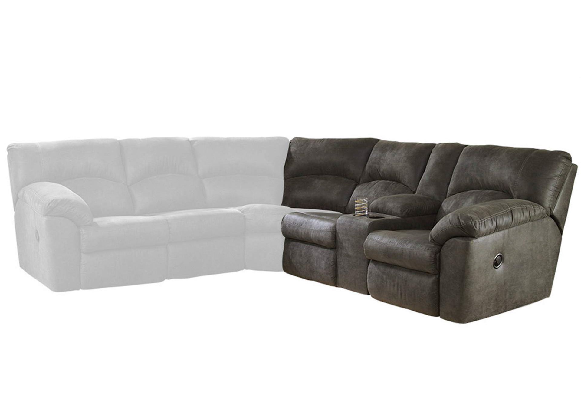 Seccional reclinable Tambo pewter Ashley 27801S1