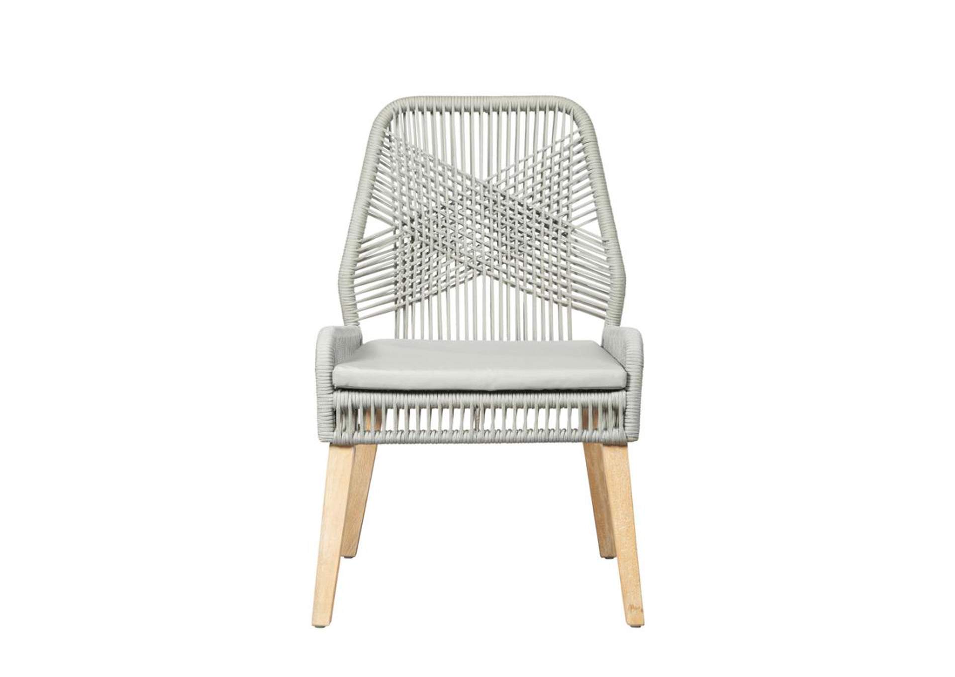 Nakia Woven Back Side Chairs Grey (Set of 2)