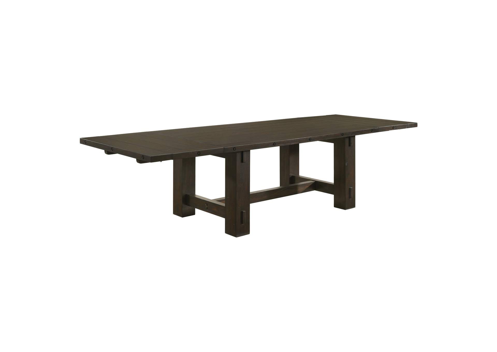 Calandra Rectangle Dining Table with Extension Leaf Vintage Java