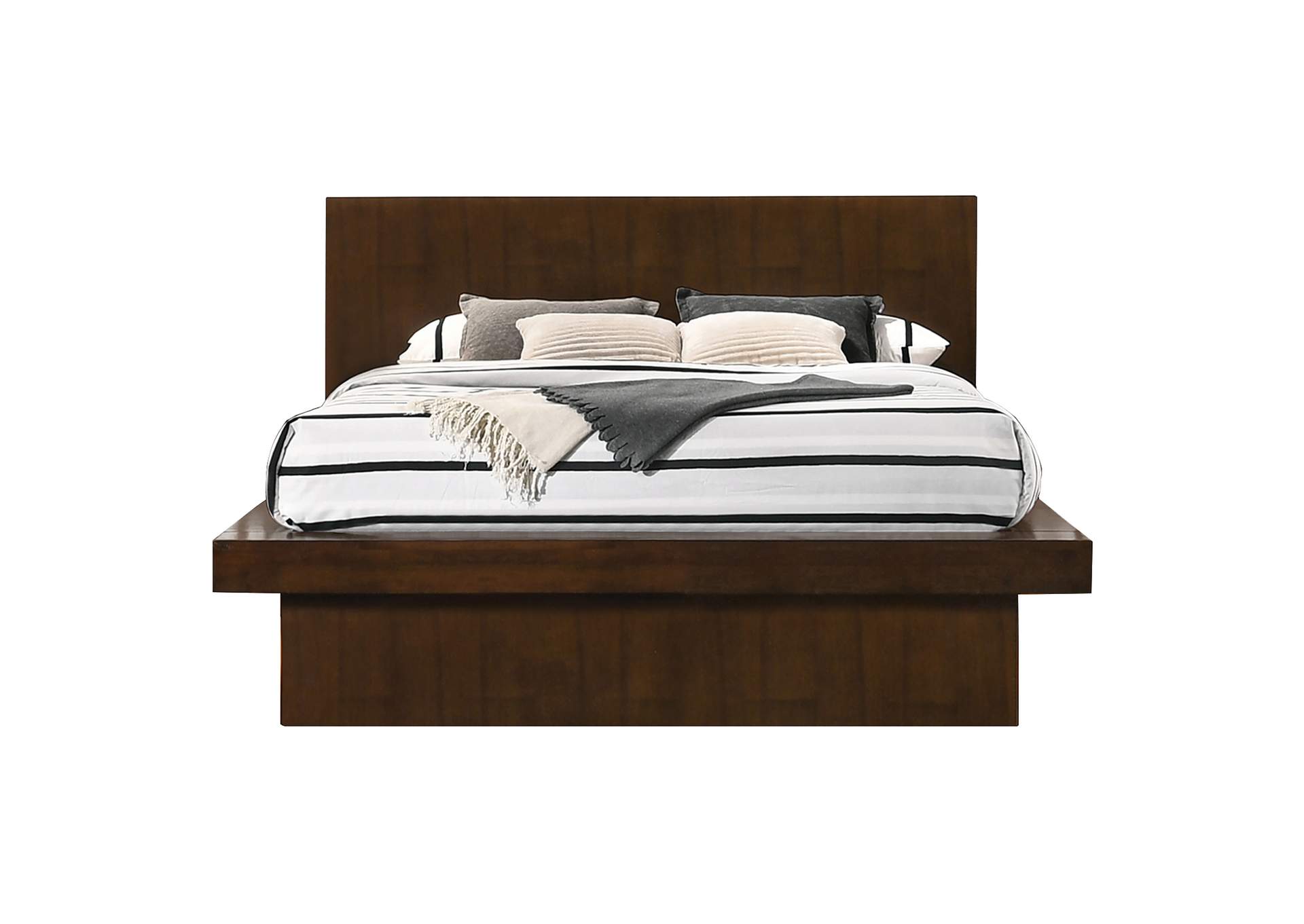 Jessica Bedroom Set with Nightstand Panels Cappuccino