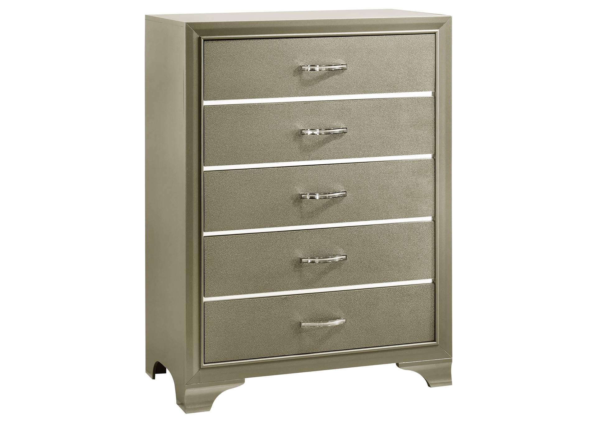 Beaumont 5-drawer Rectangular Chest Champagne