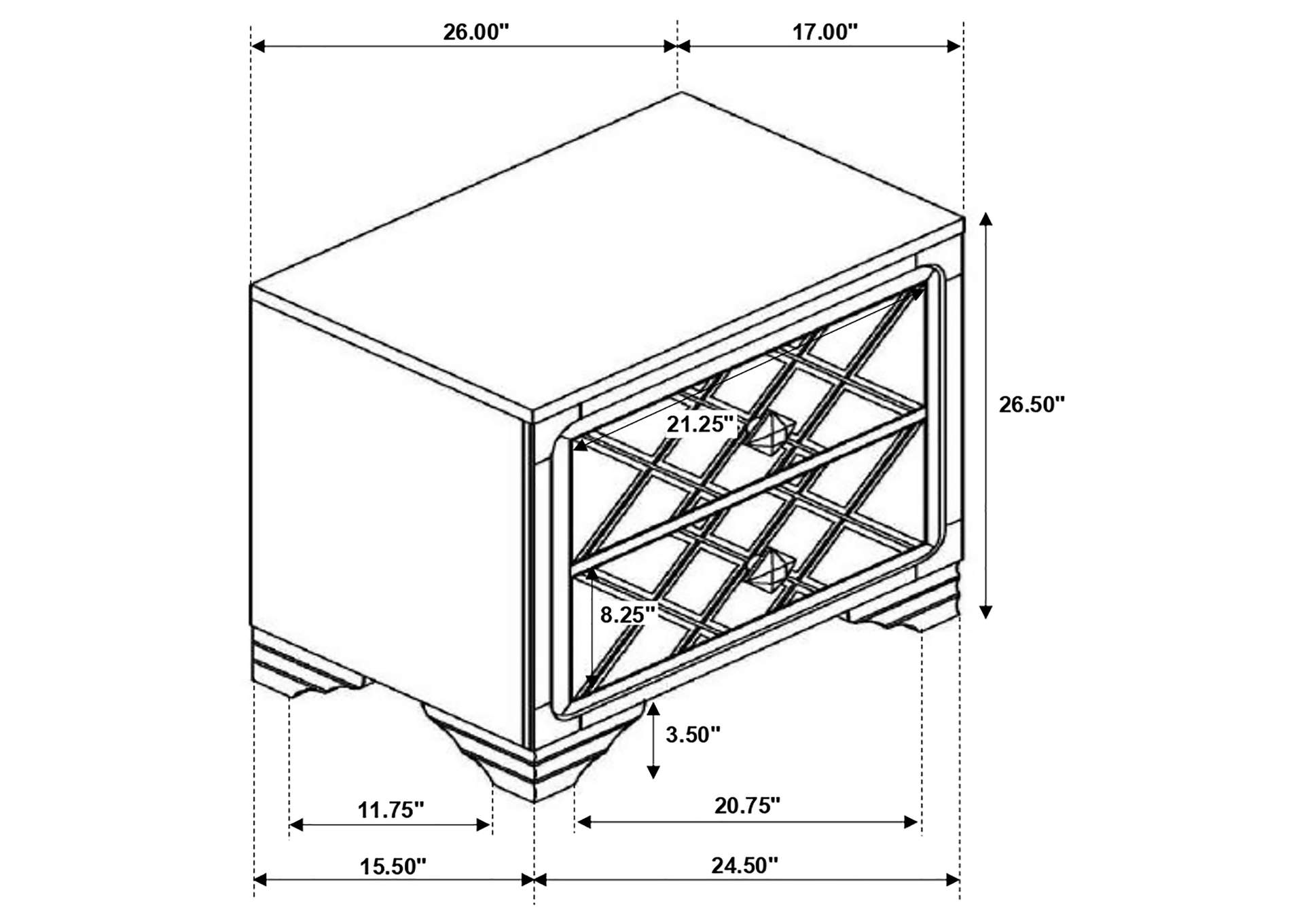 Penelope 4-piece Eastern King Bedroom Set Midnight Star