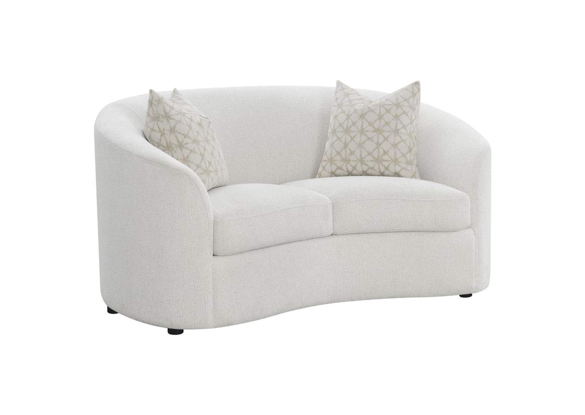 Rainn 3-piece Upholstered Tight Back Living Room Set Latte
