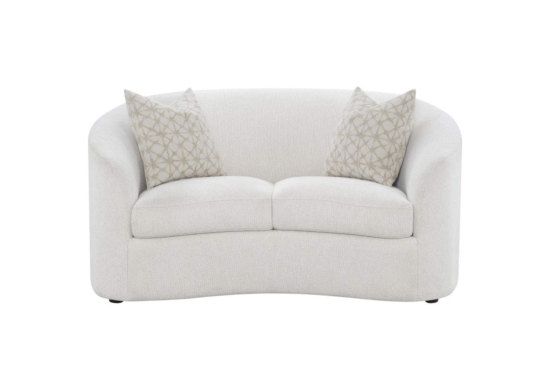 Rainn 3-piece Upholstered Tight Back Living Room Set Latte