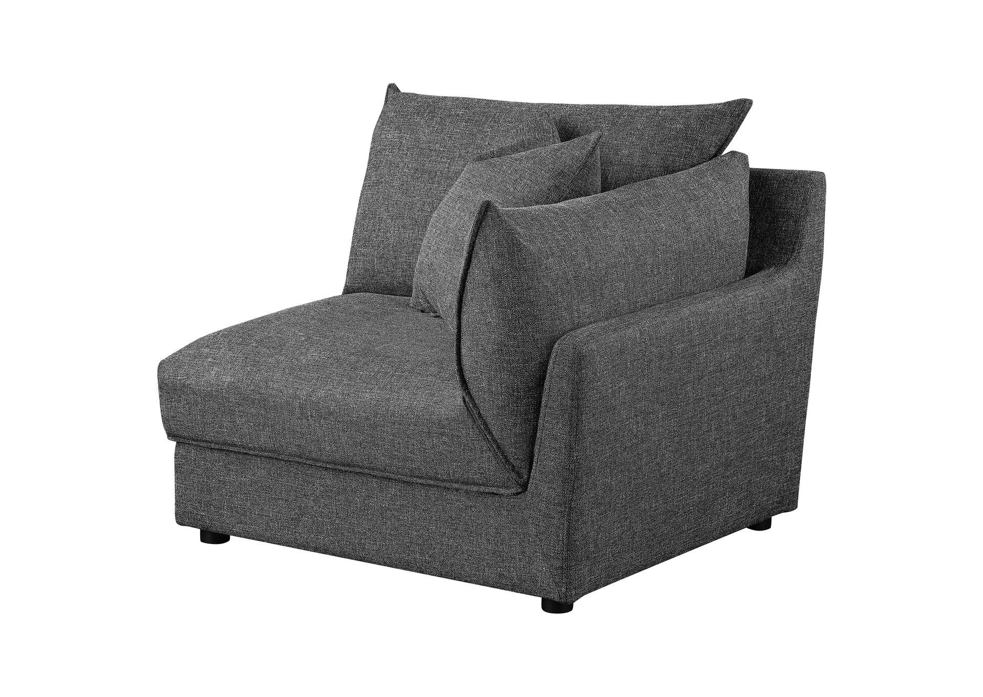 Sasha Upholstered RAF Chair Barely Black