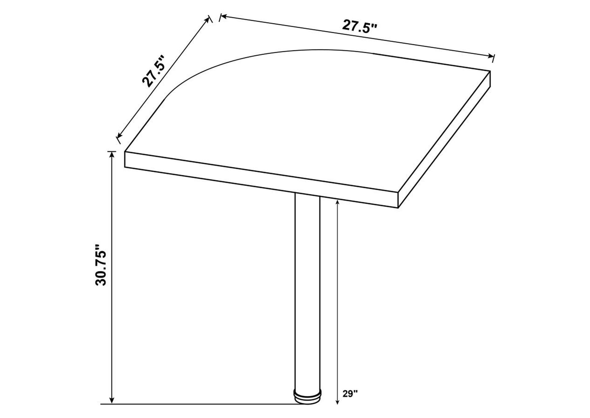 Skylar Square Corner Table Cappuccino
