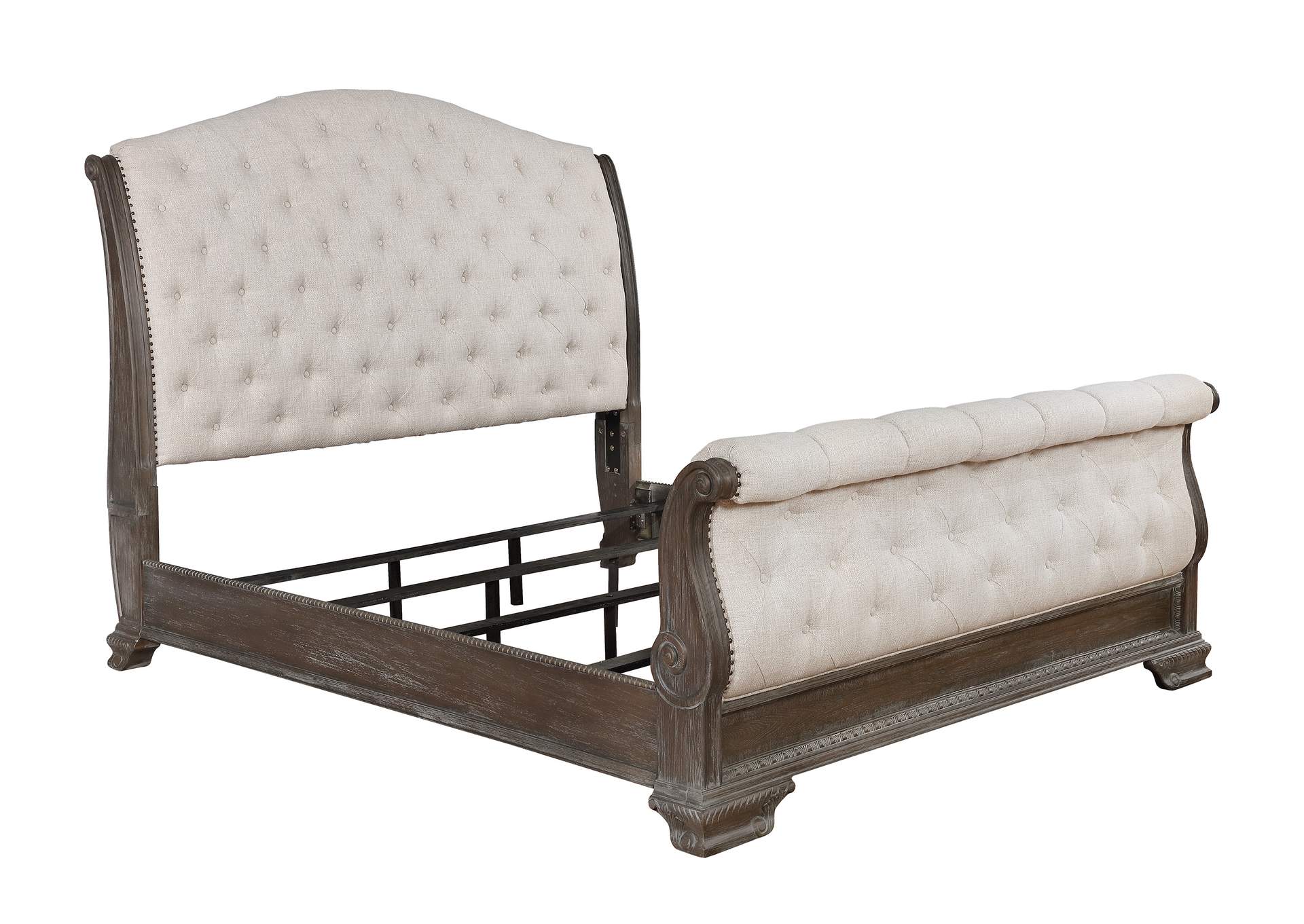 SHEFFIELD KING SLEIGH BED HEADBOARD - ANTIQUE GRAY