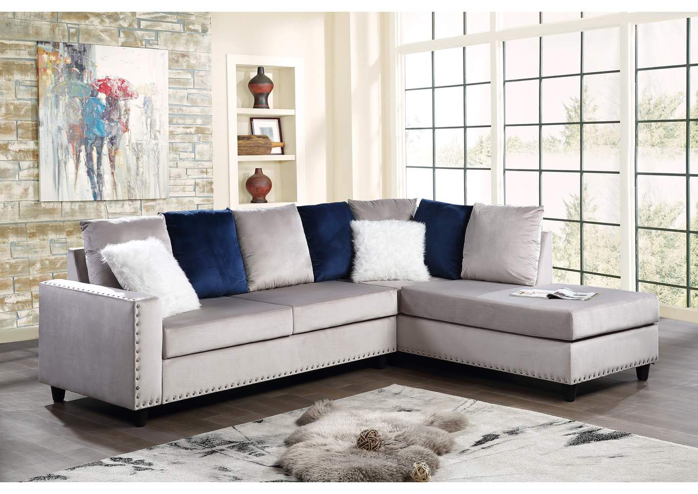 Martha Gray Sectional Sofa
