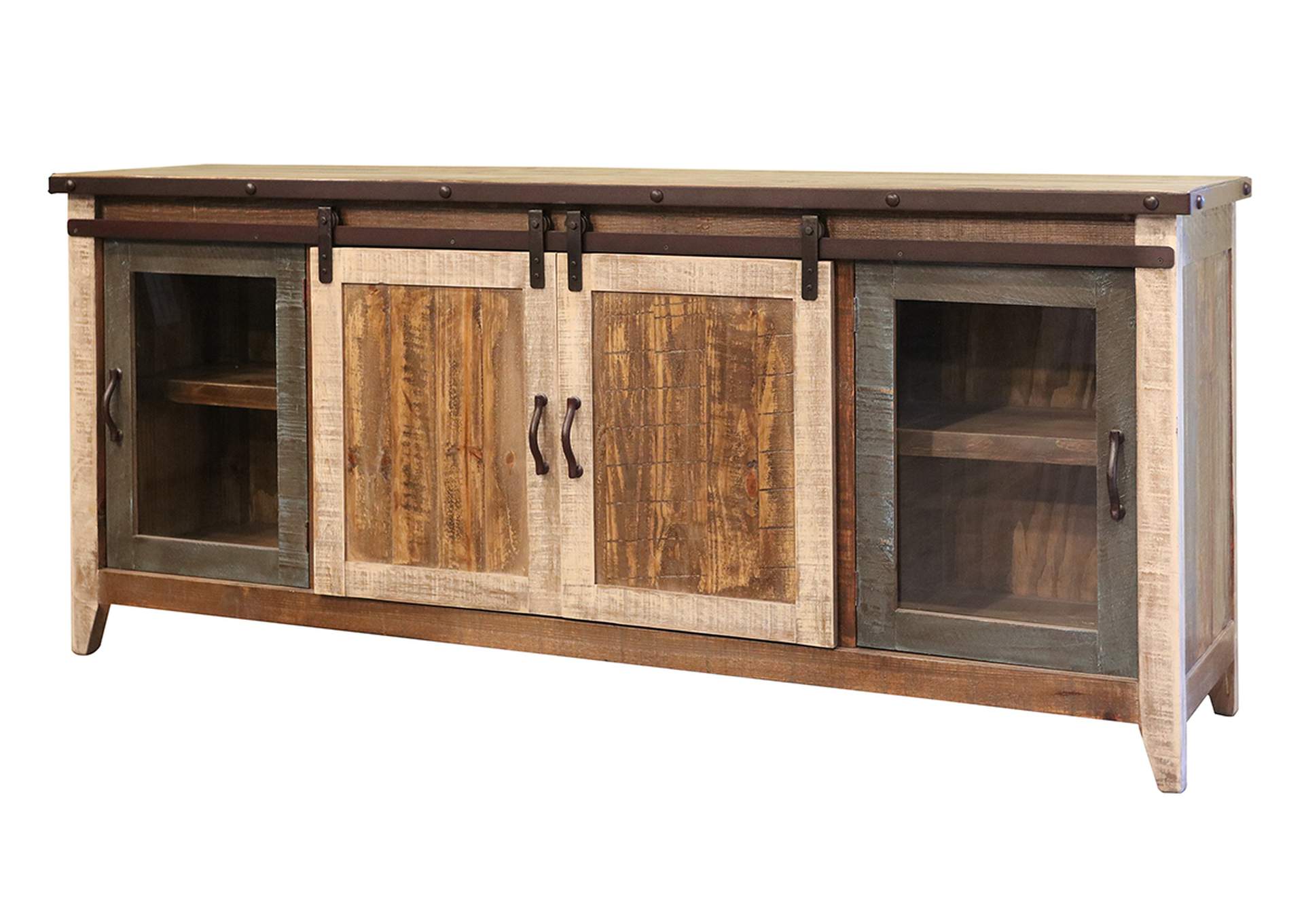Antique Multicolor TV Stand - Multicolor