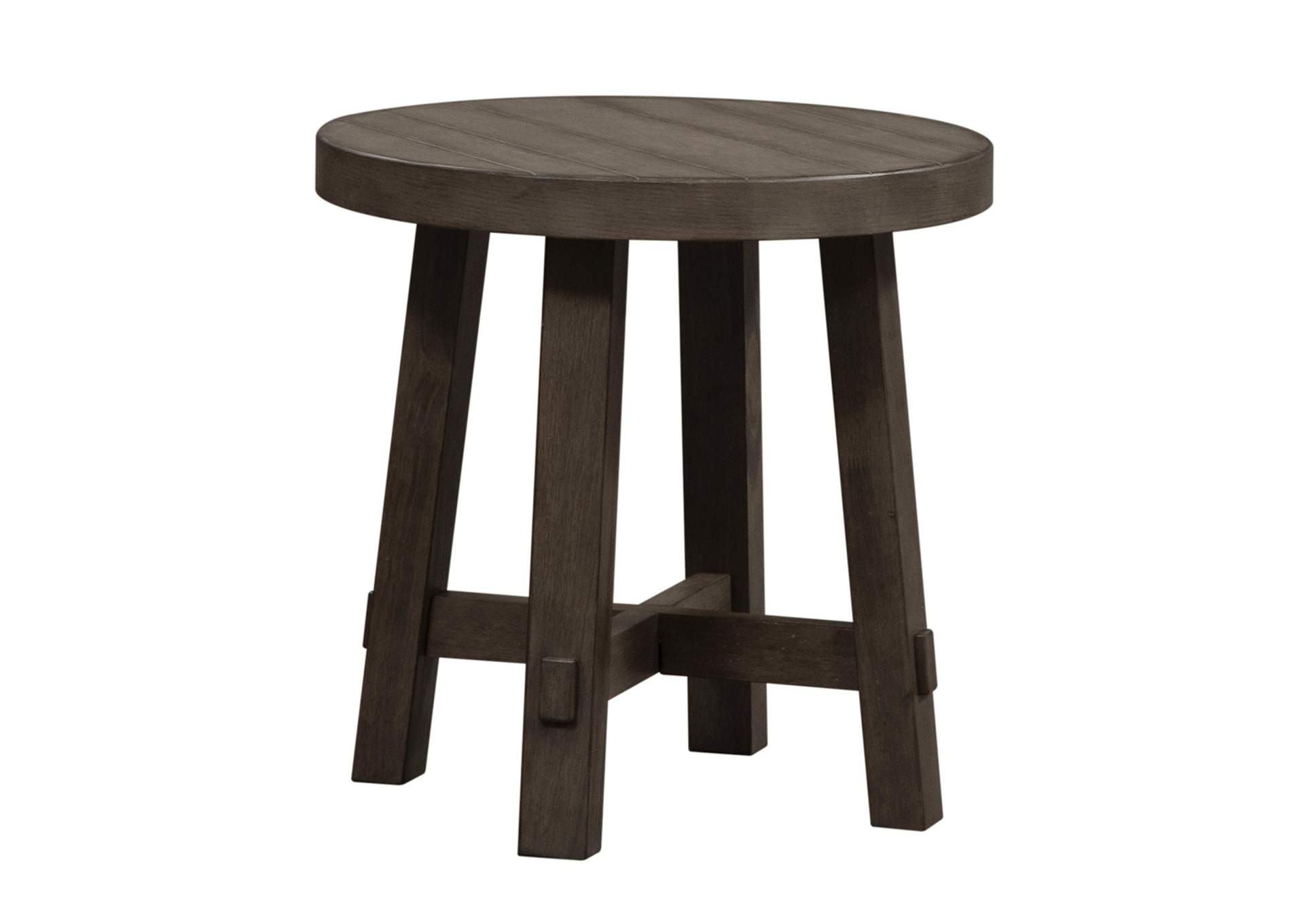 Modern Farmhouse Splay Leg Round End Table