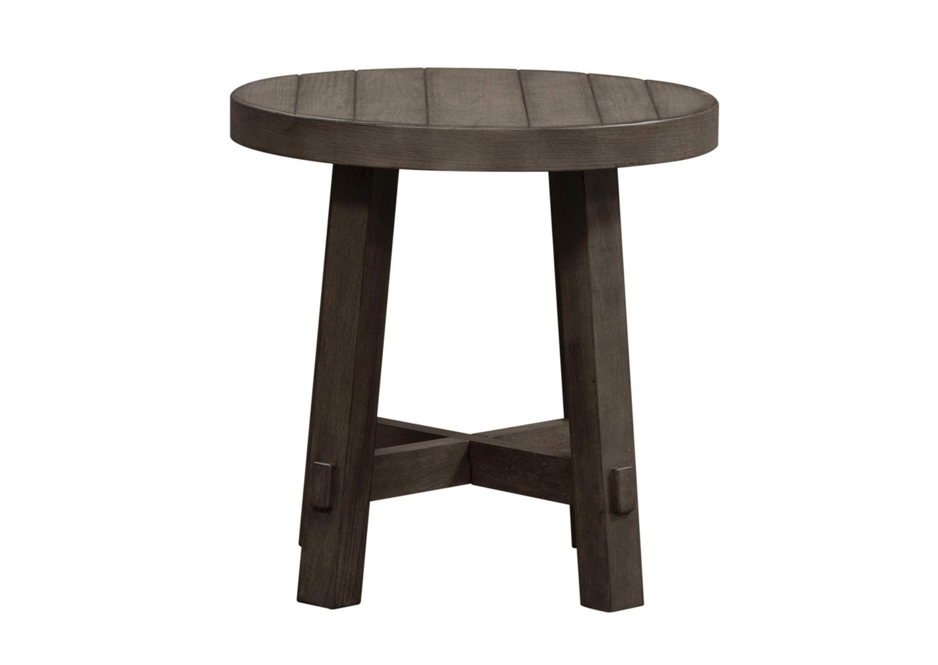 Modern Farmhouse Splay Leg Round End Table