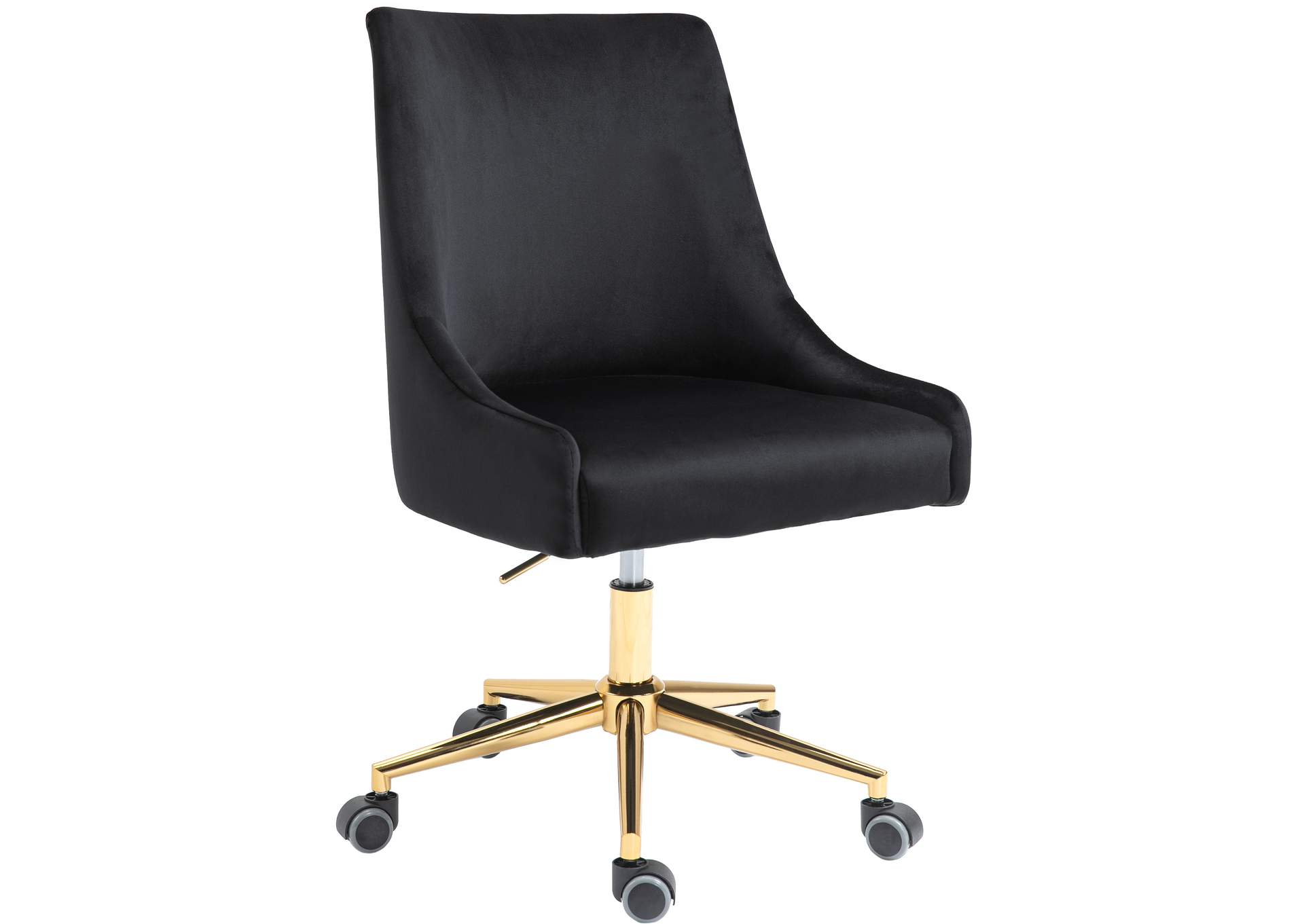 Black Velvet Desk Chair No Wheels at Ruth Flaherty blog