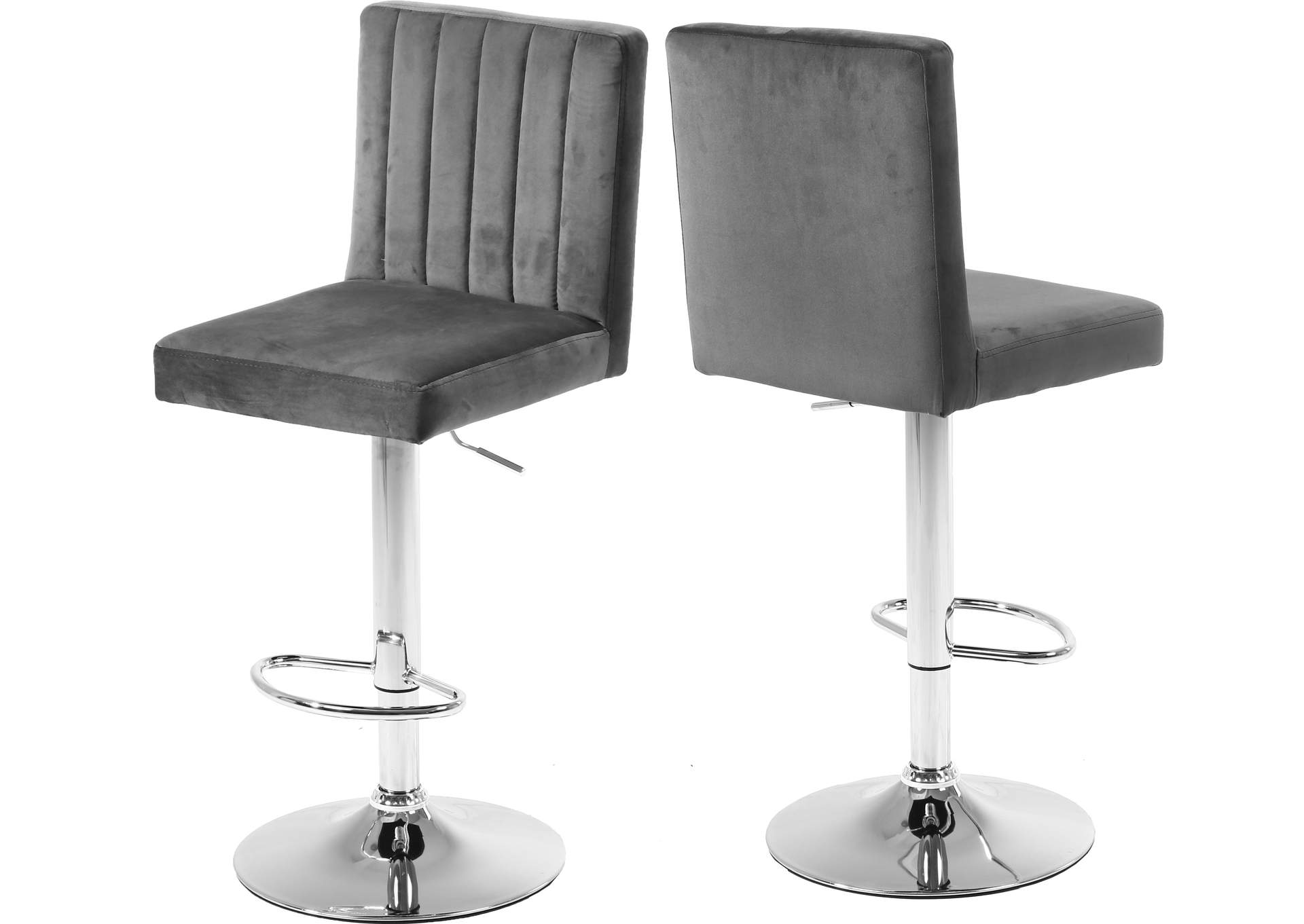 Joel Grey Velvet Adjustable Stool