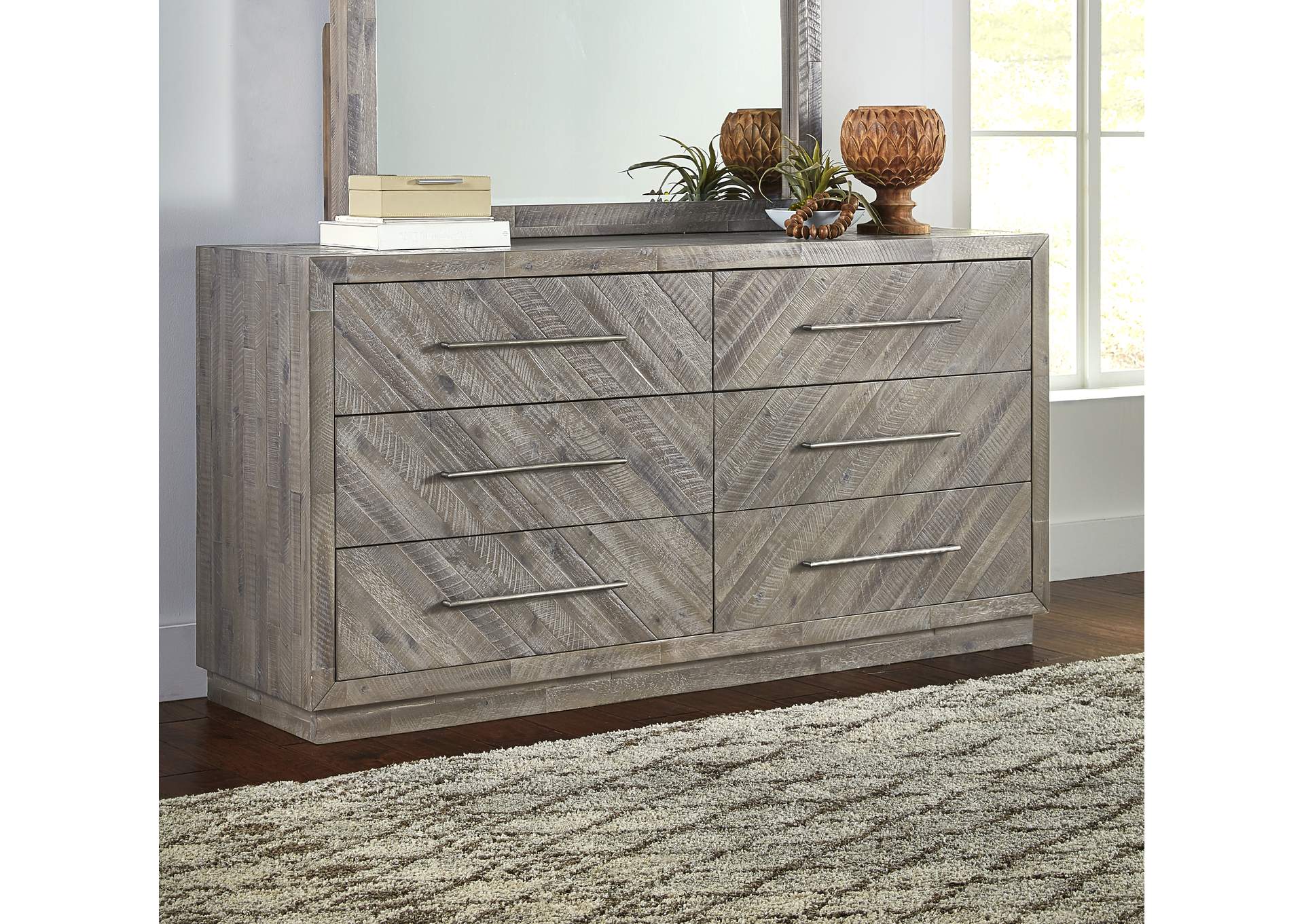 Herringbone 6 drawer dresser store