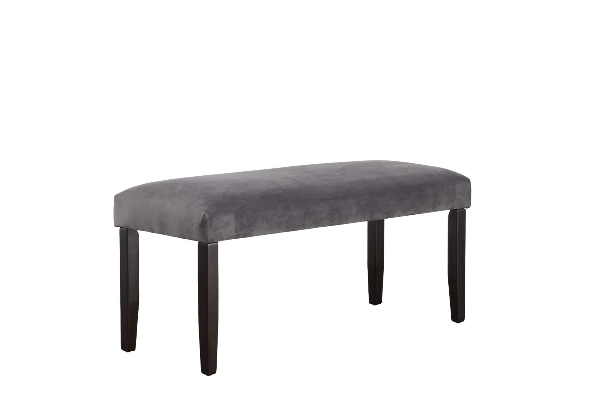 Napoli Gray Velvet Bench