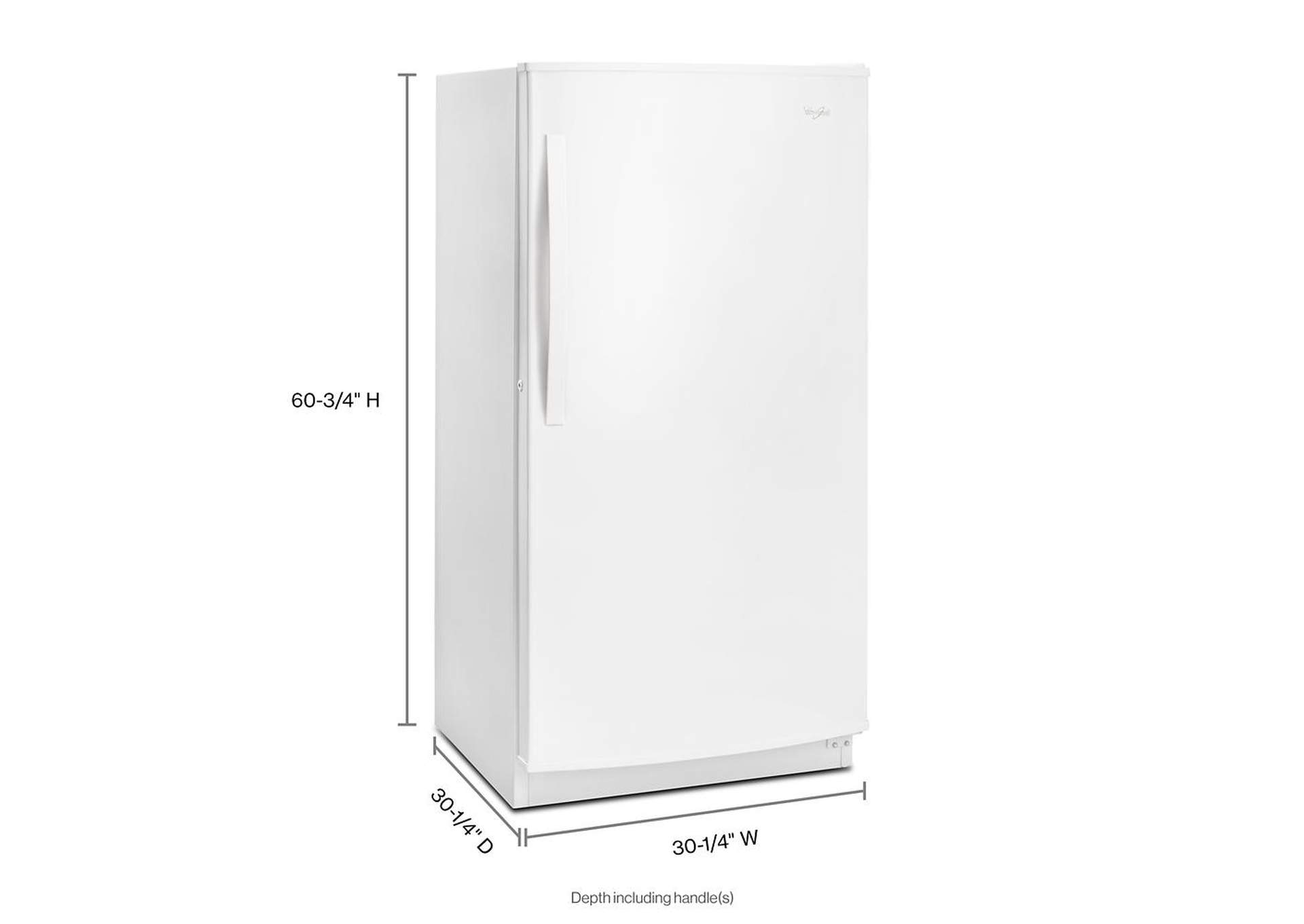 Whirlpool - 16 cu. ft. Upright Freezer with Frost-Free Defrost - White