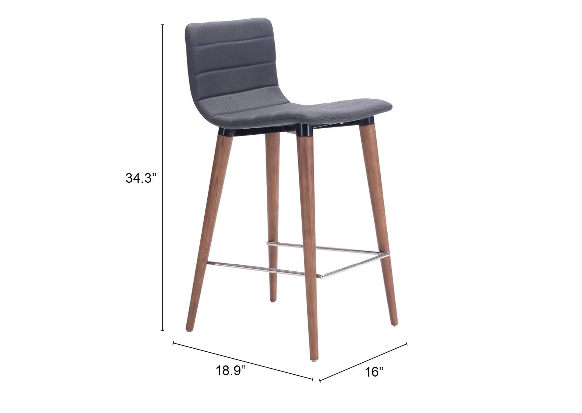 Jericho Counter Stool (Set Of 2) Gray