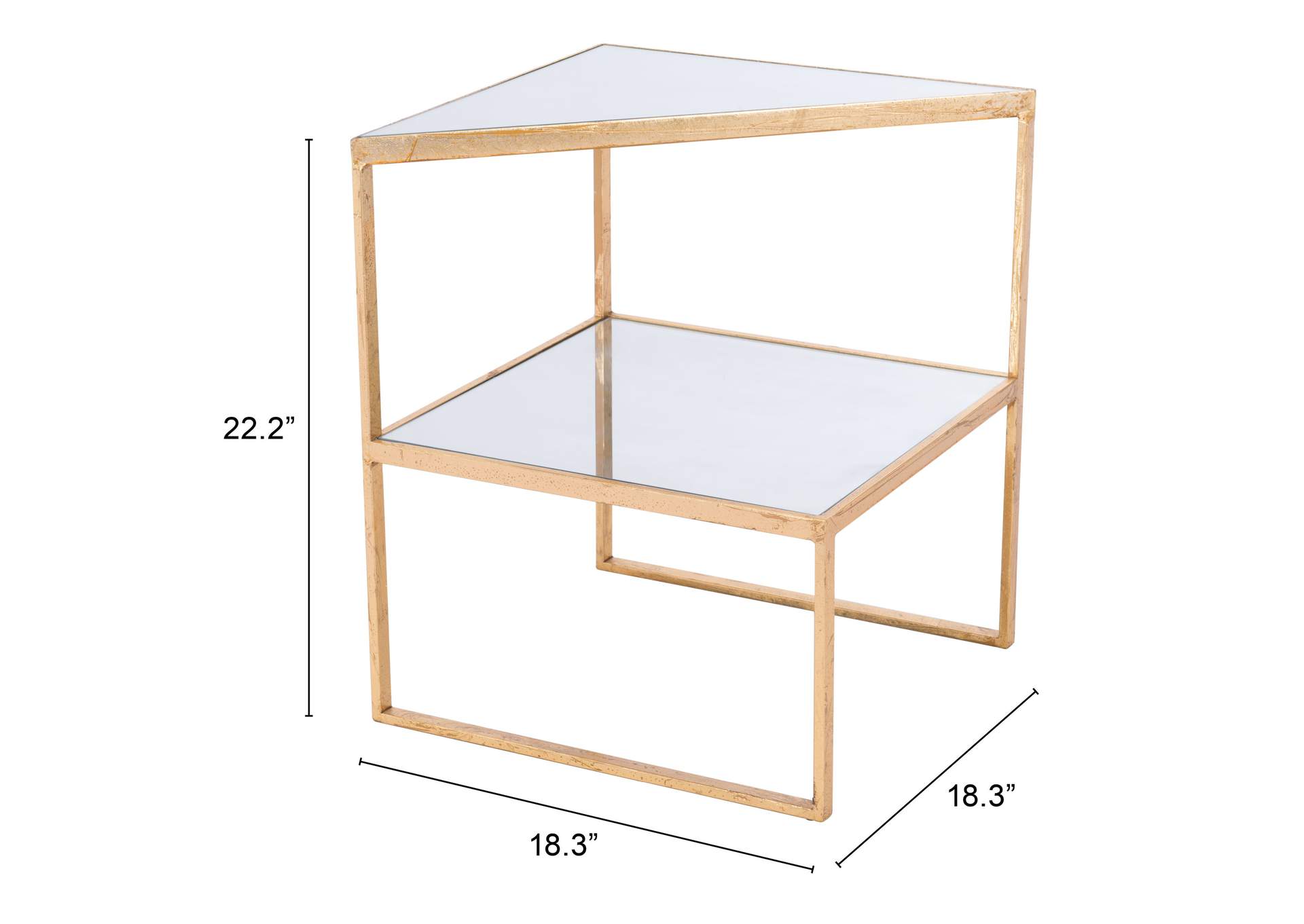 Planes Side Table Gold