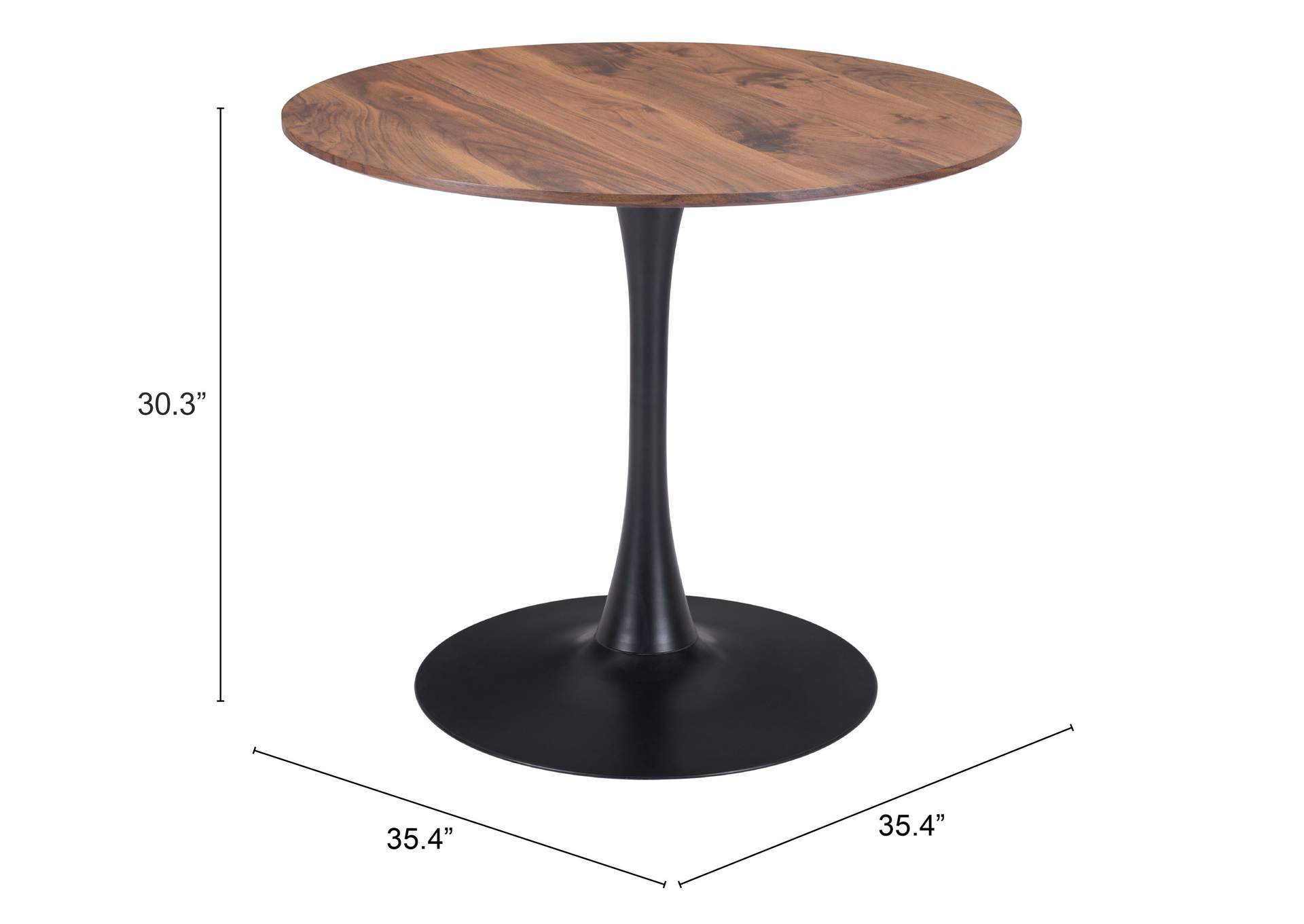 Opus Dining Table Brown & Black