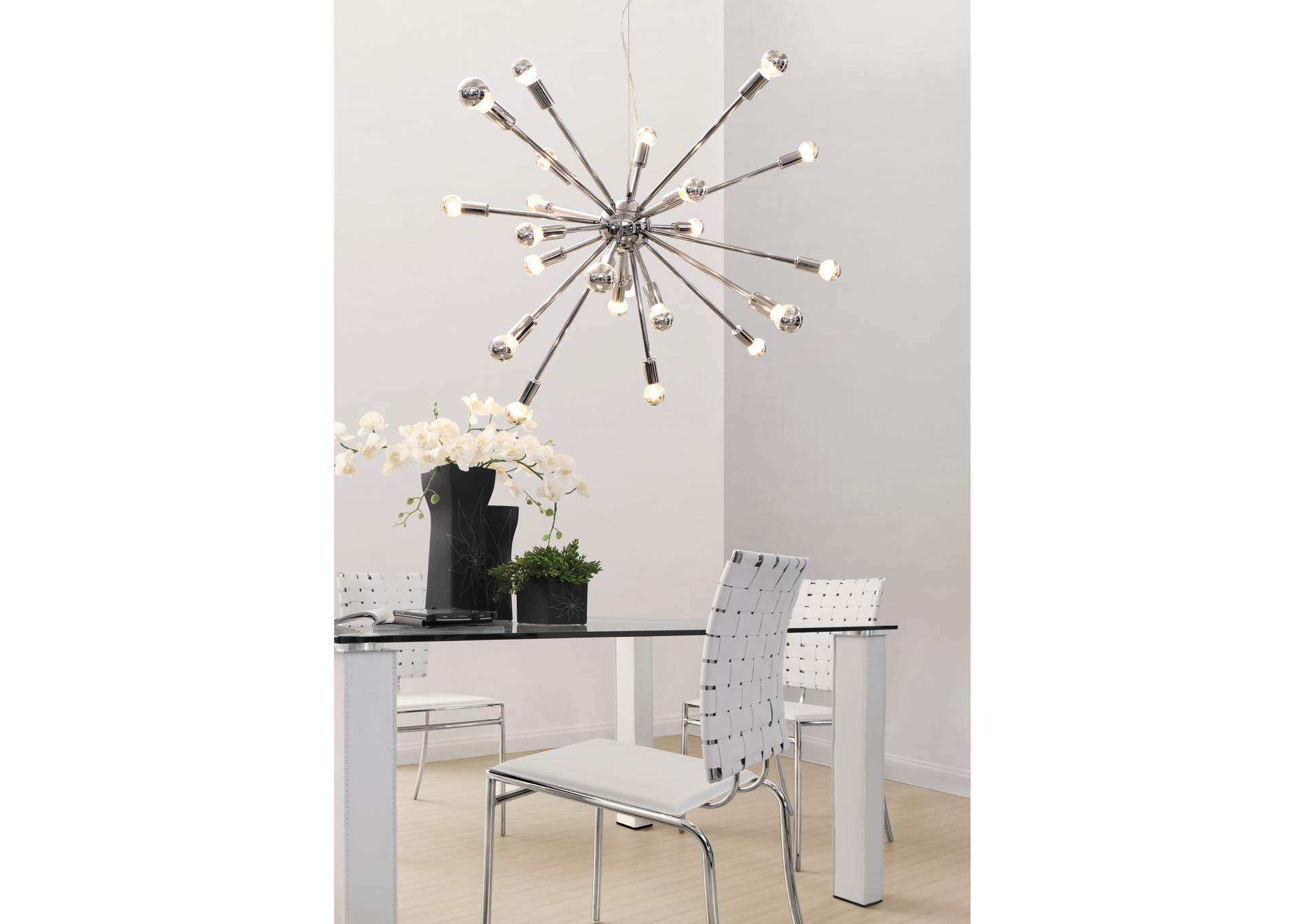 Physics Ceiling Lamp Chrome